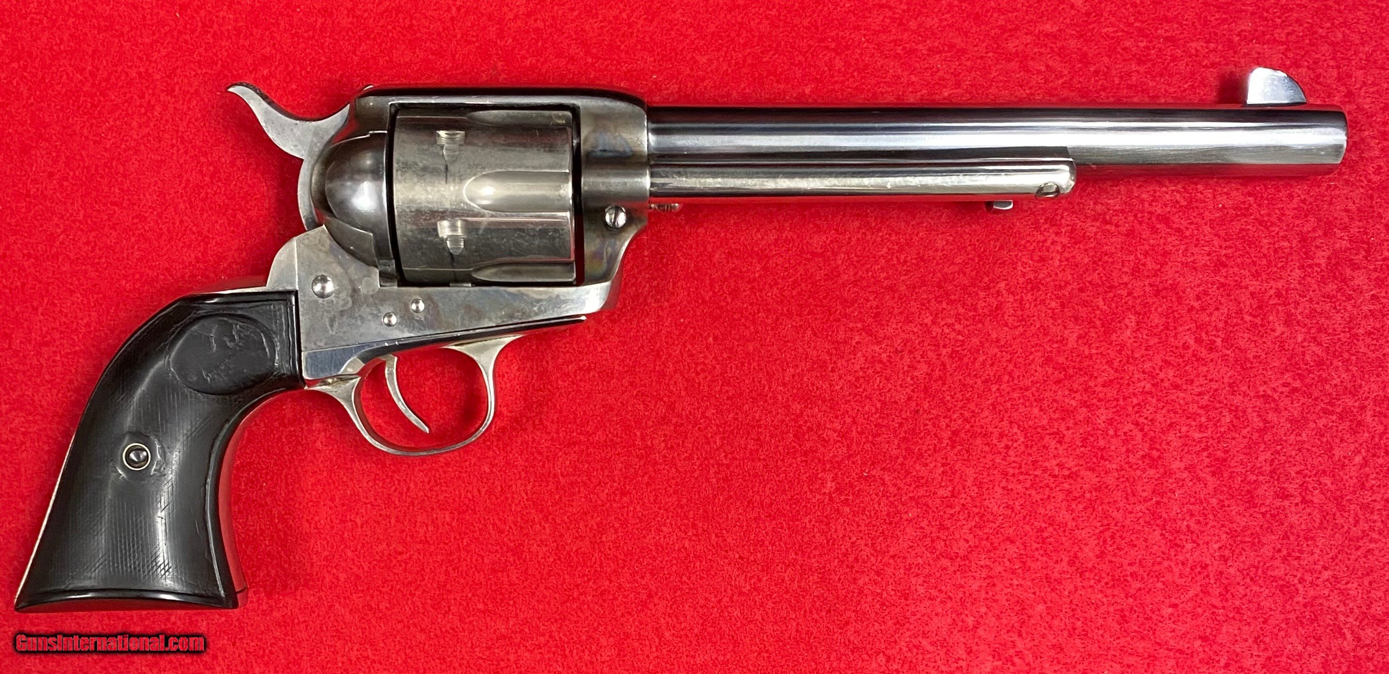 Vintage Colt SAA Nickel .44 Special Revolver with a 7 1/2” Barrel First ...