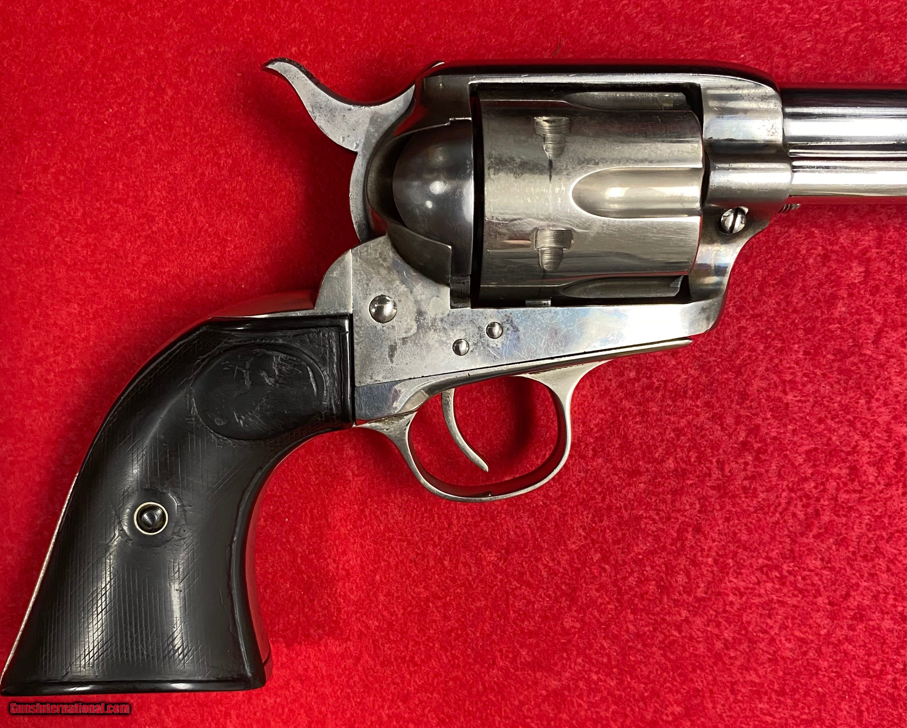 Vintage Colt SAA Nickel .44 Special Revolver with a 7 1/2” Barrel First ...