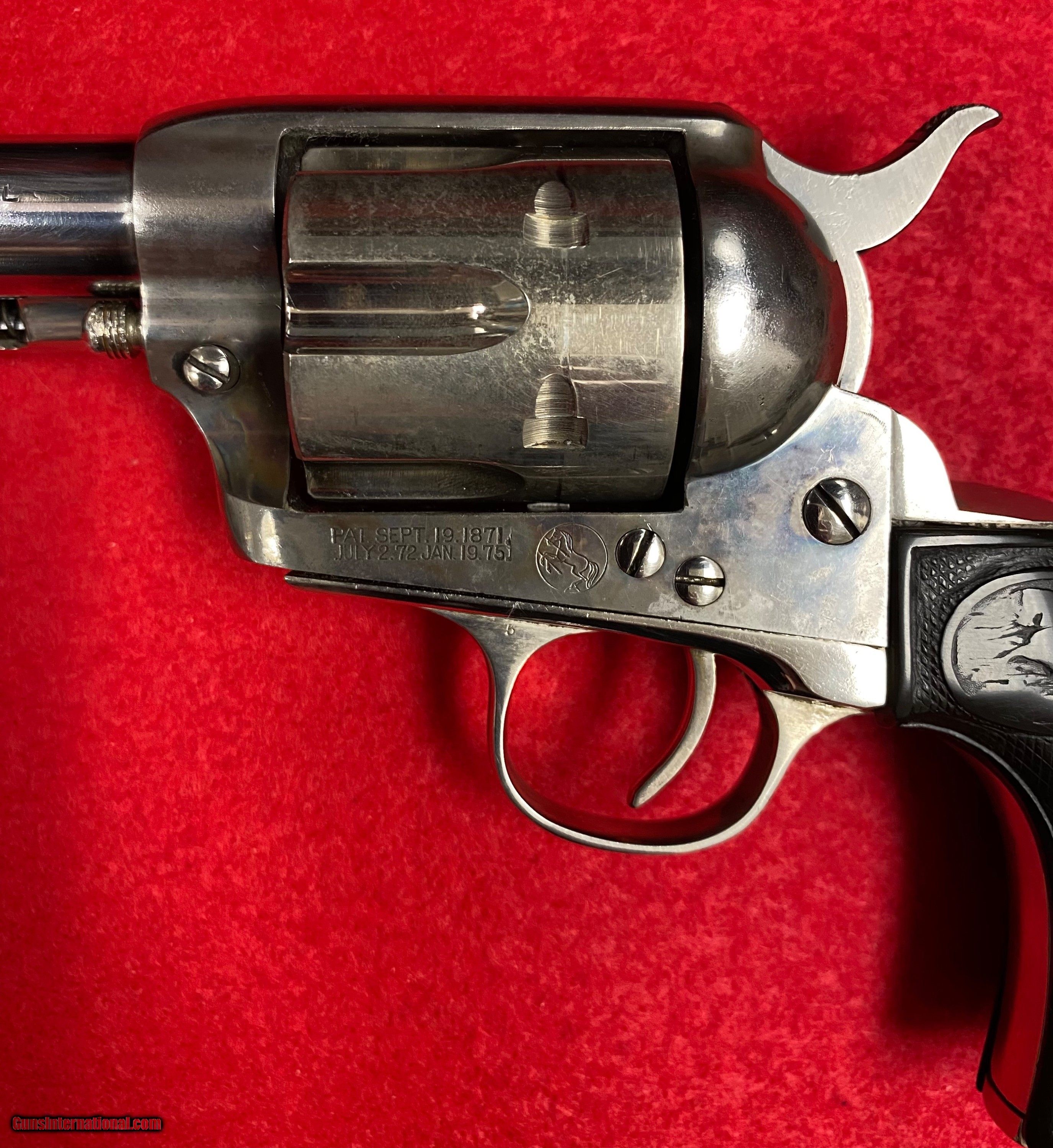 Vintage Colt SAA Nickel .44 Special Revolver with a 7 1/2” Barrel First ...