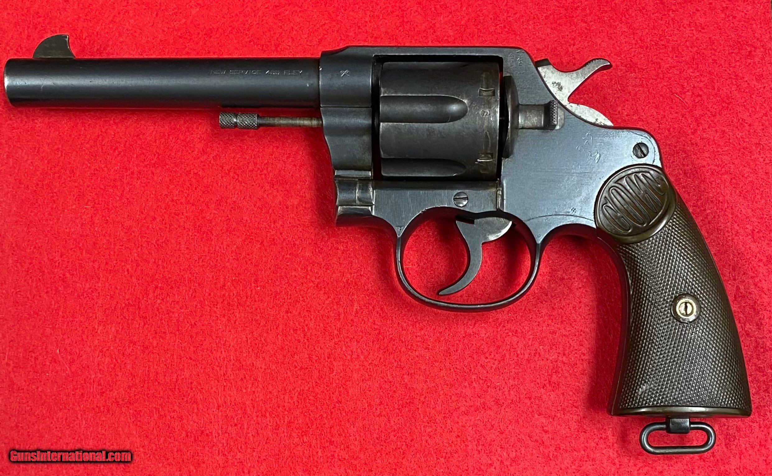 Vintage Colt New Service .455 ELEY Numerous British Markings WW1 Era