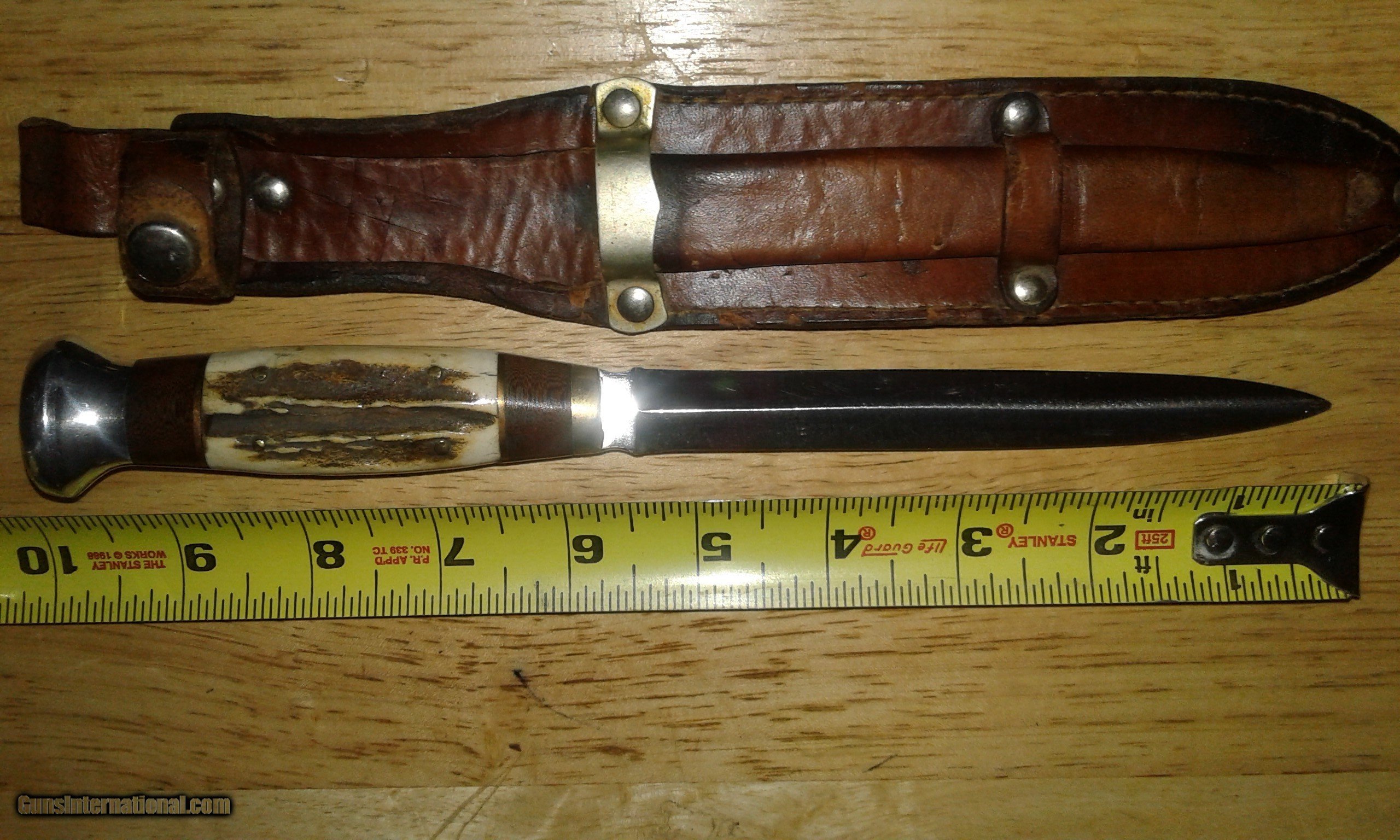 Custom stag handled dagger