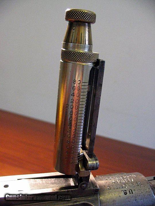 Desirable Type 2 P.J. O'Hare Rear Sight Micrometer Elevation Setting ...