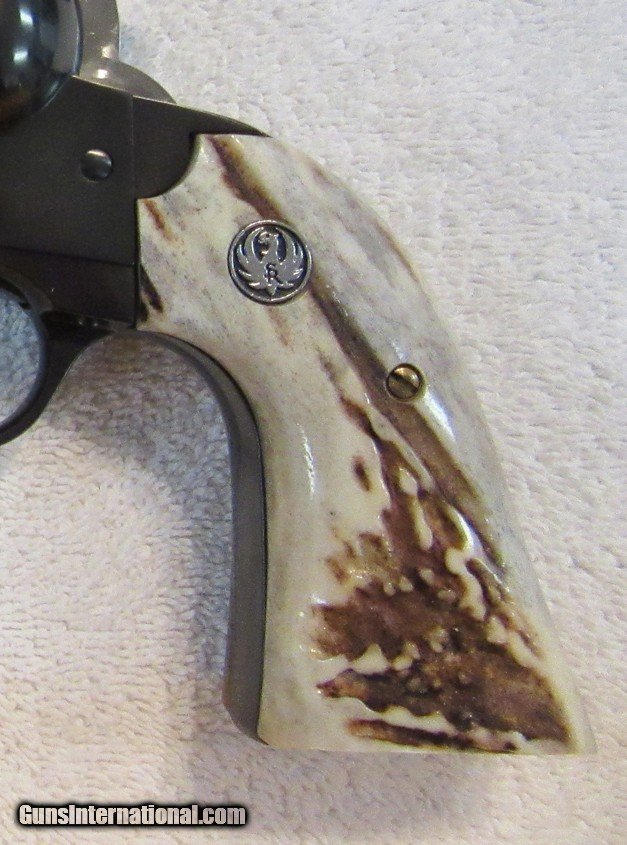 Ruger Bisley Sambar Stag Panel Grips with Medallions Eagle Grips, Inc