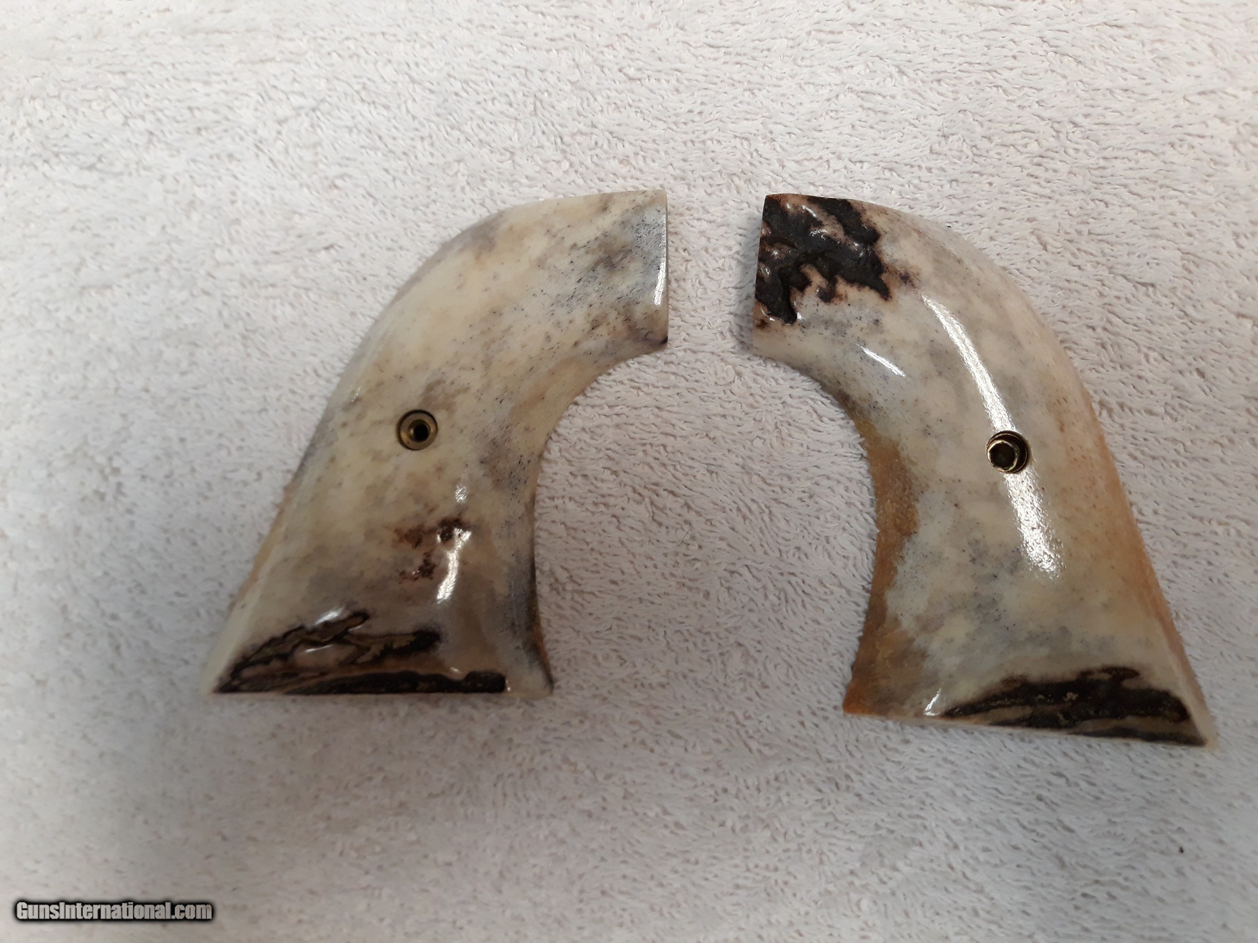 AJAX Genuine Sambar Stag Grips Colt SAA