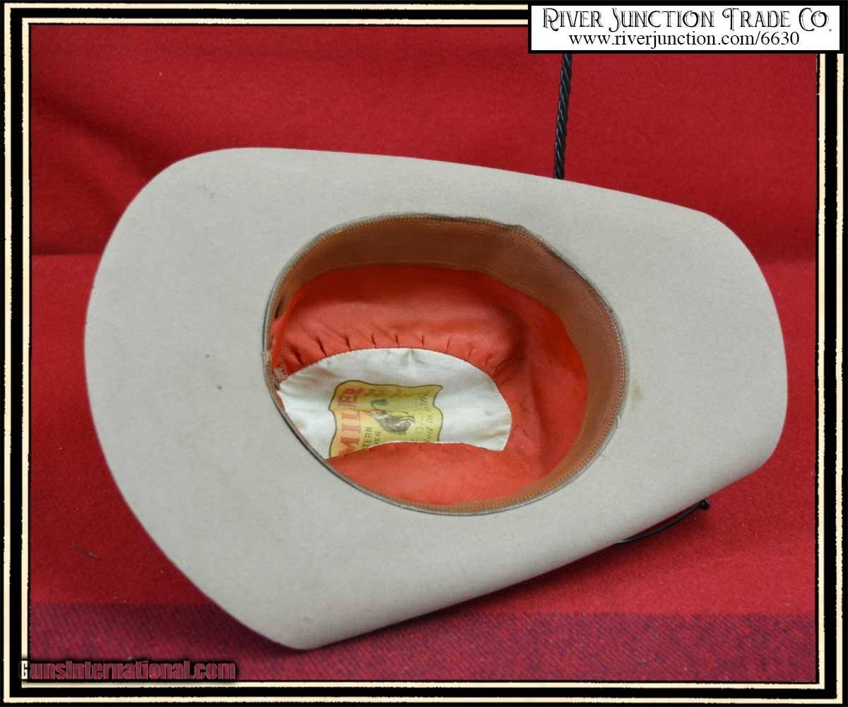 Vintage 1930s labeled Miller cowboy hat Size 7