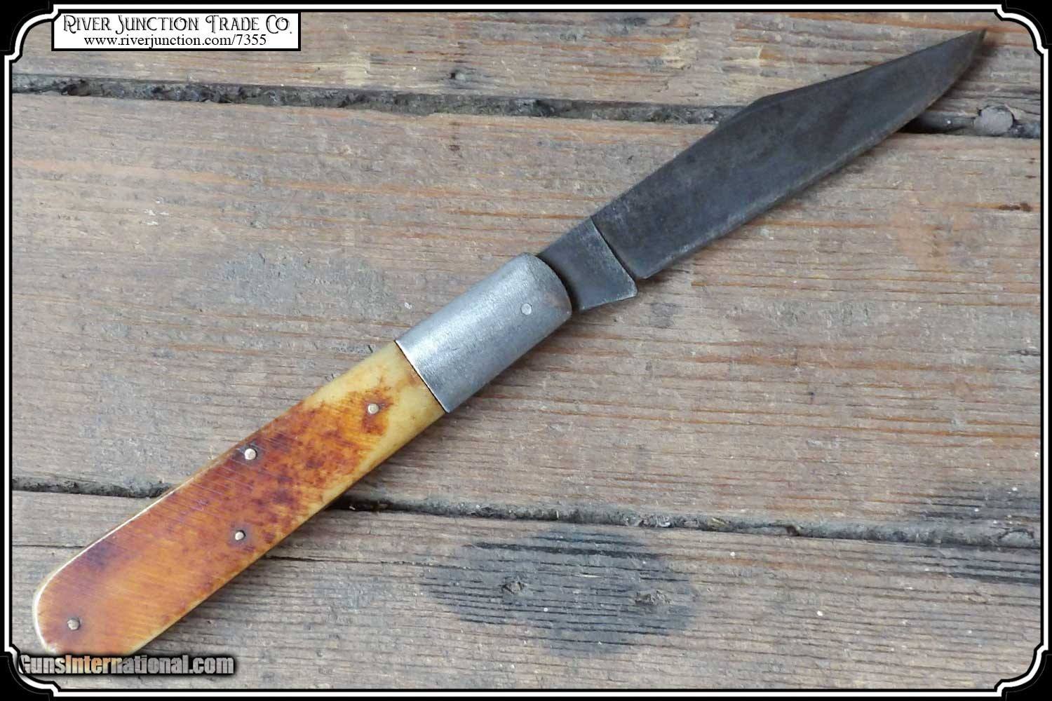 Vintage BIG Sabre Japan 29 Saw cut bone Barlow Barehead folding pocket ...