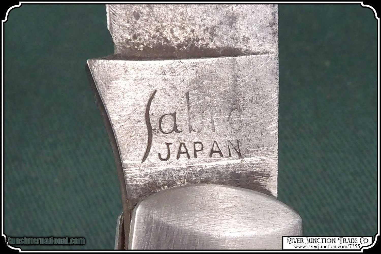 Vintage BIG Sabre Japan 29 Saw cut bone Barlow Barehead folding pocket ...