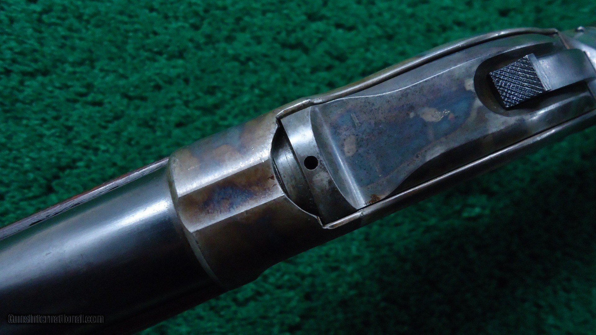 VERY RARE DELUXE CASE COLORED MODEL 1887 LEVER ACTION 12 GAUGE SHOTGUN