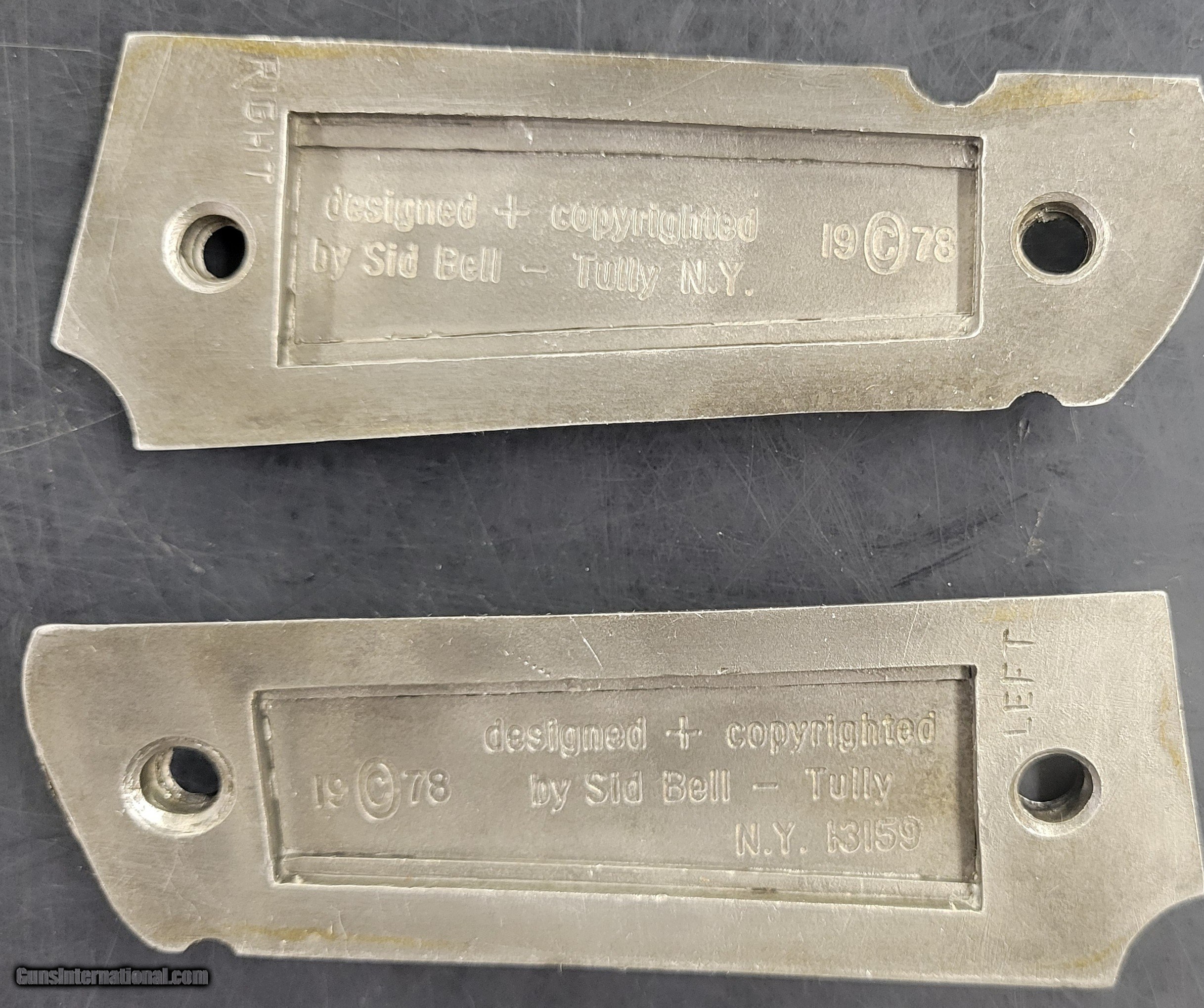 Sid Bell Pewter 1911 grips 1978 marked