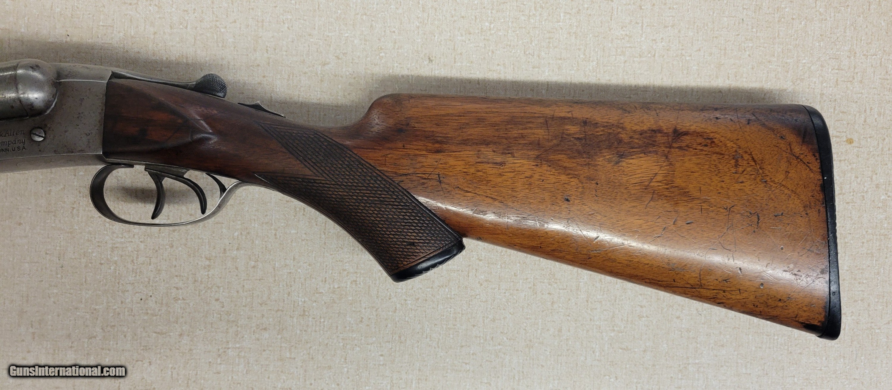 Hopkins and Allen 12 Gauge Boxlock Double Barrel Shotgun
