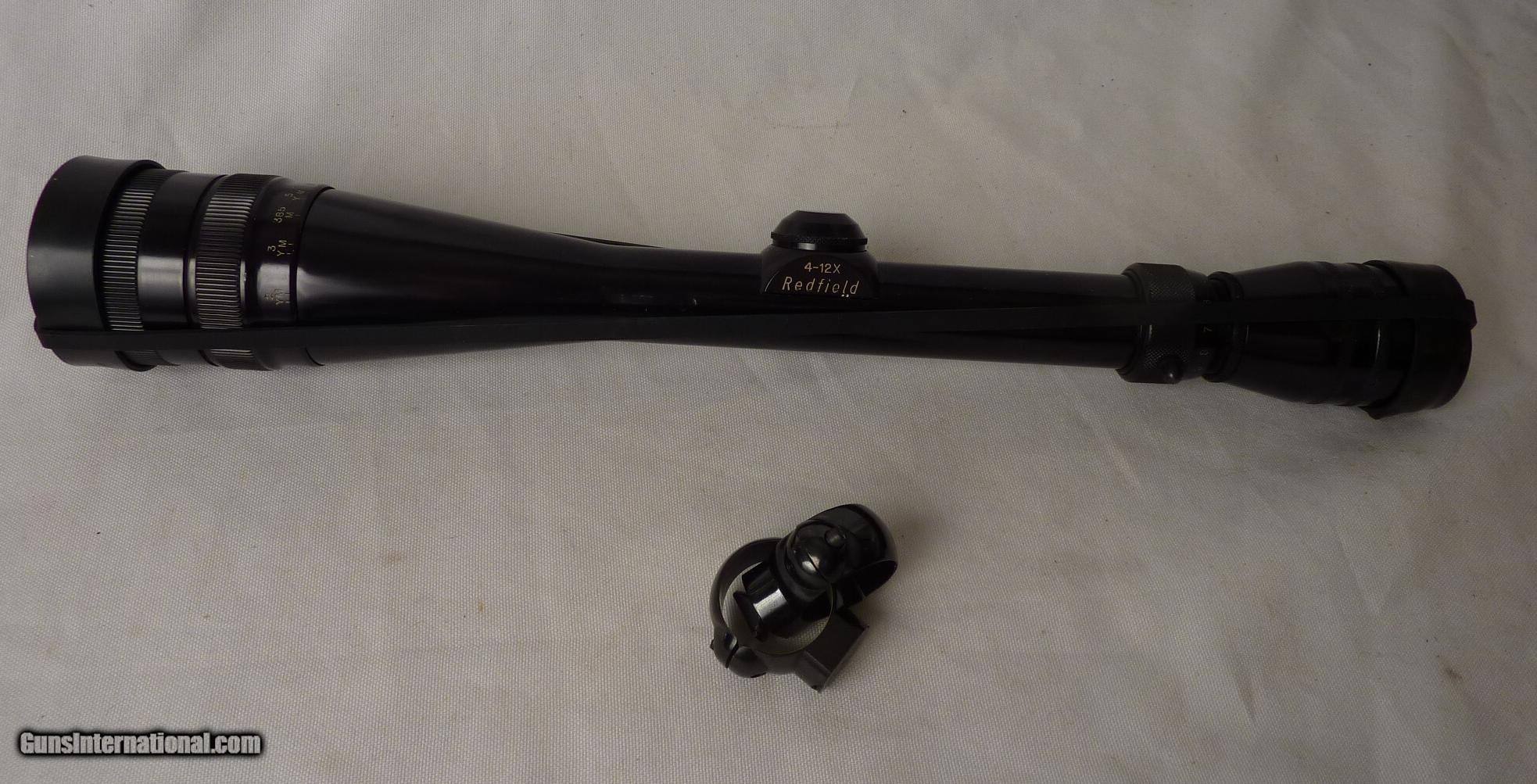 Vintage Redfield Rifle Scope 4x12 40mm A.O. 4 Plex w/Rings and Lens ...