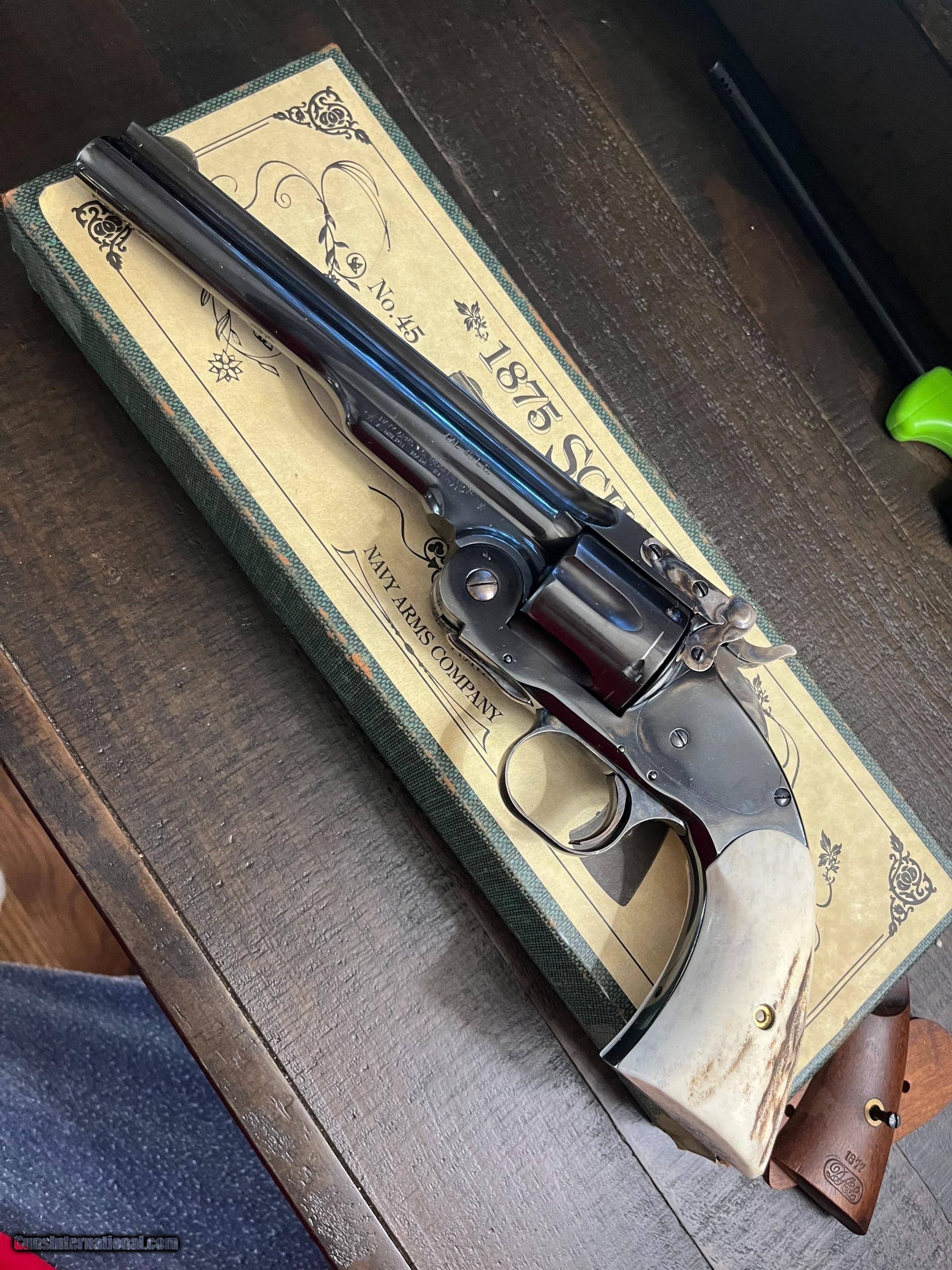 7 INCH 1875 SCHOFIELD .45 LC NAVY ARMS UBERTI REVOLVER SINGLE ACTION ...