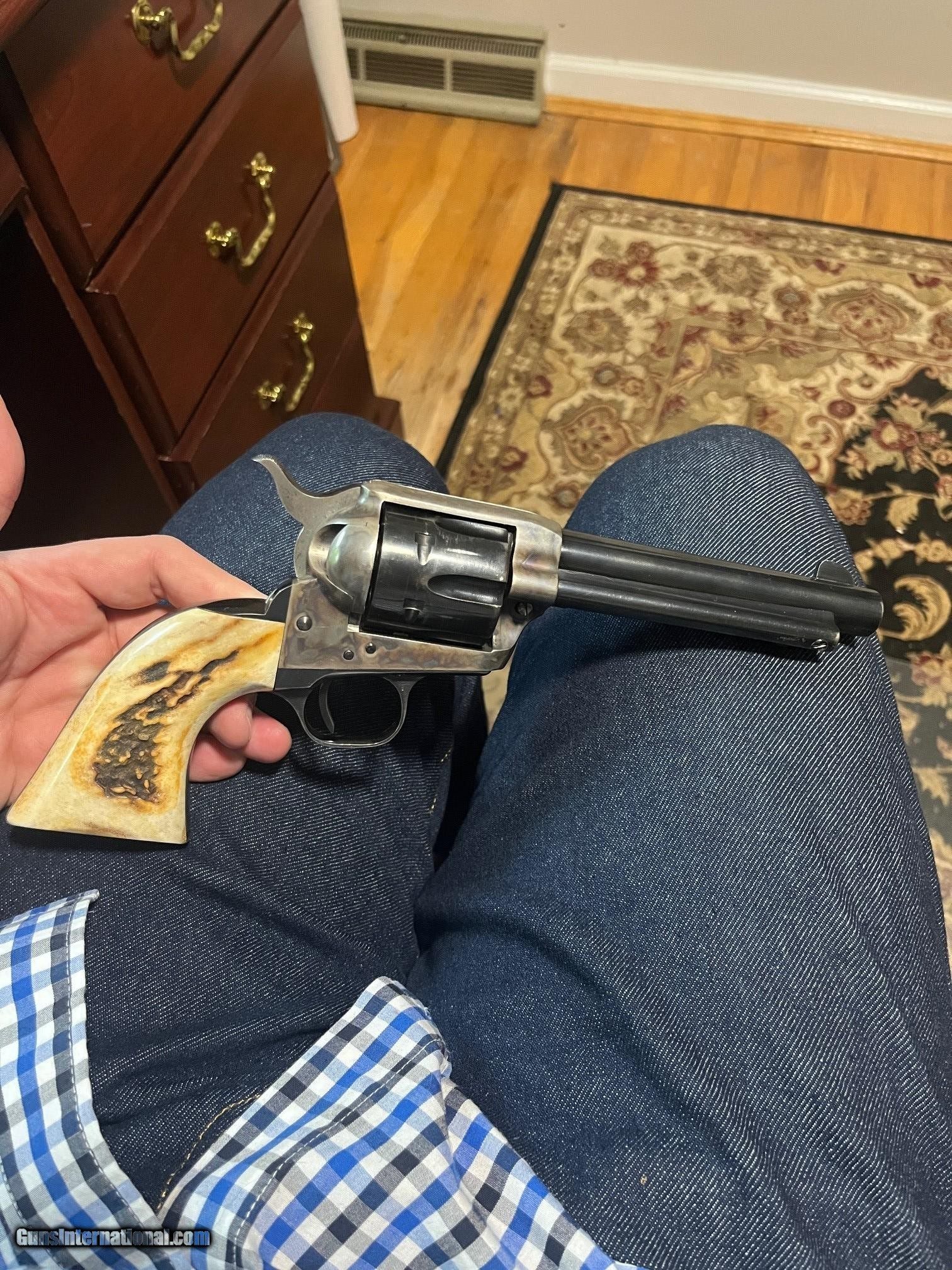 2ND GENERATION COLT SAA .357 5.5 INCH WITH STAG GRIPS