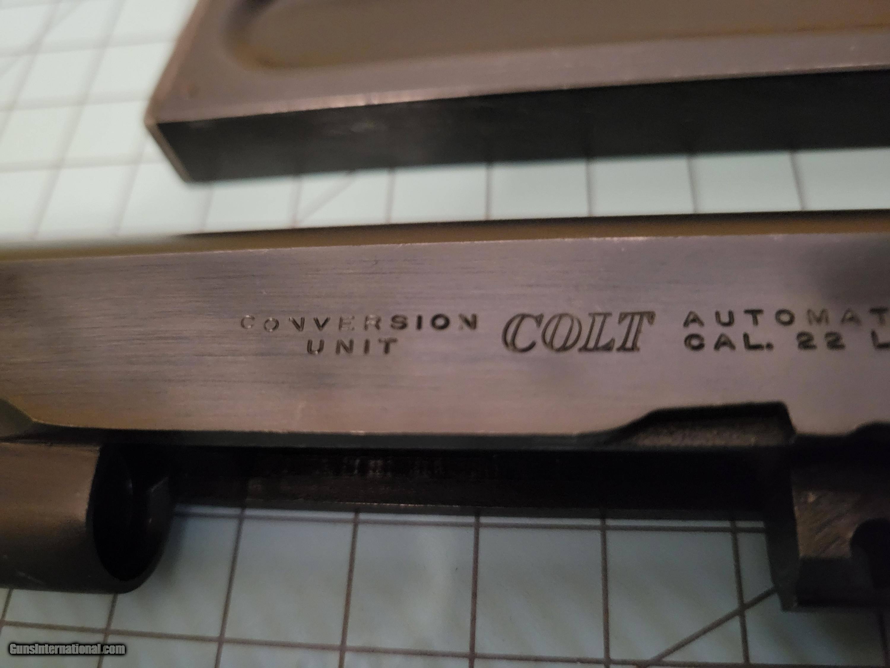 Colt conversion unit, 2nd model, complete, all original, correct slide ...