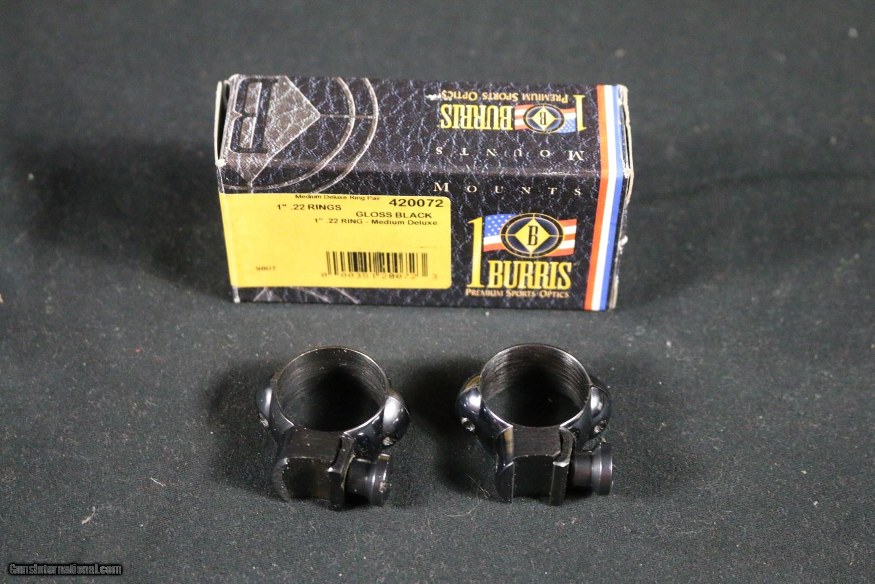 BURRIS 1" .22 RINGS DELUXE SCOPE MOUNTS SOLD