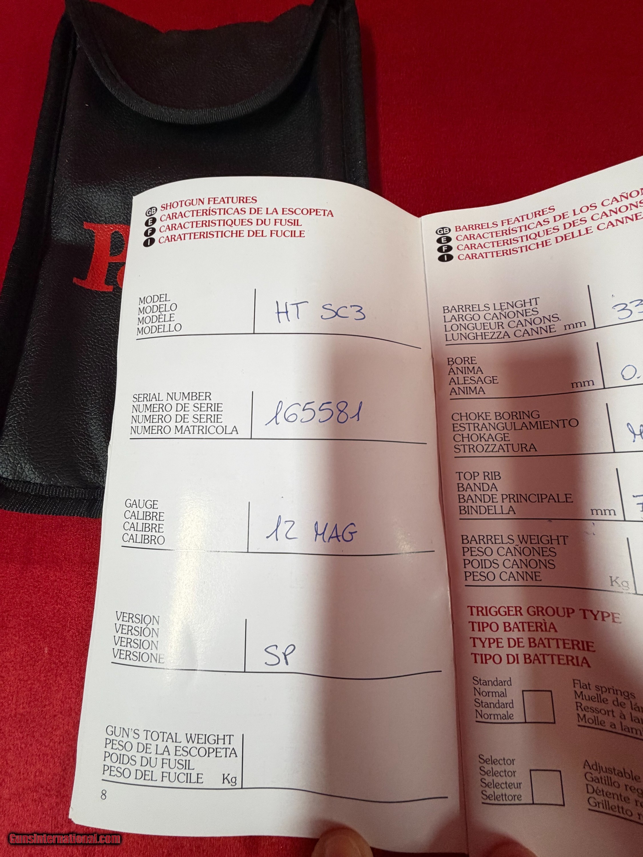 Perazzi 33 inch High Tech SC3 Grade Barrel LIKE NEW for sale