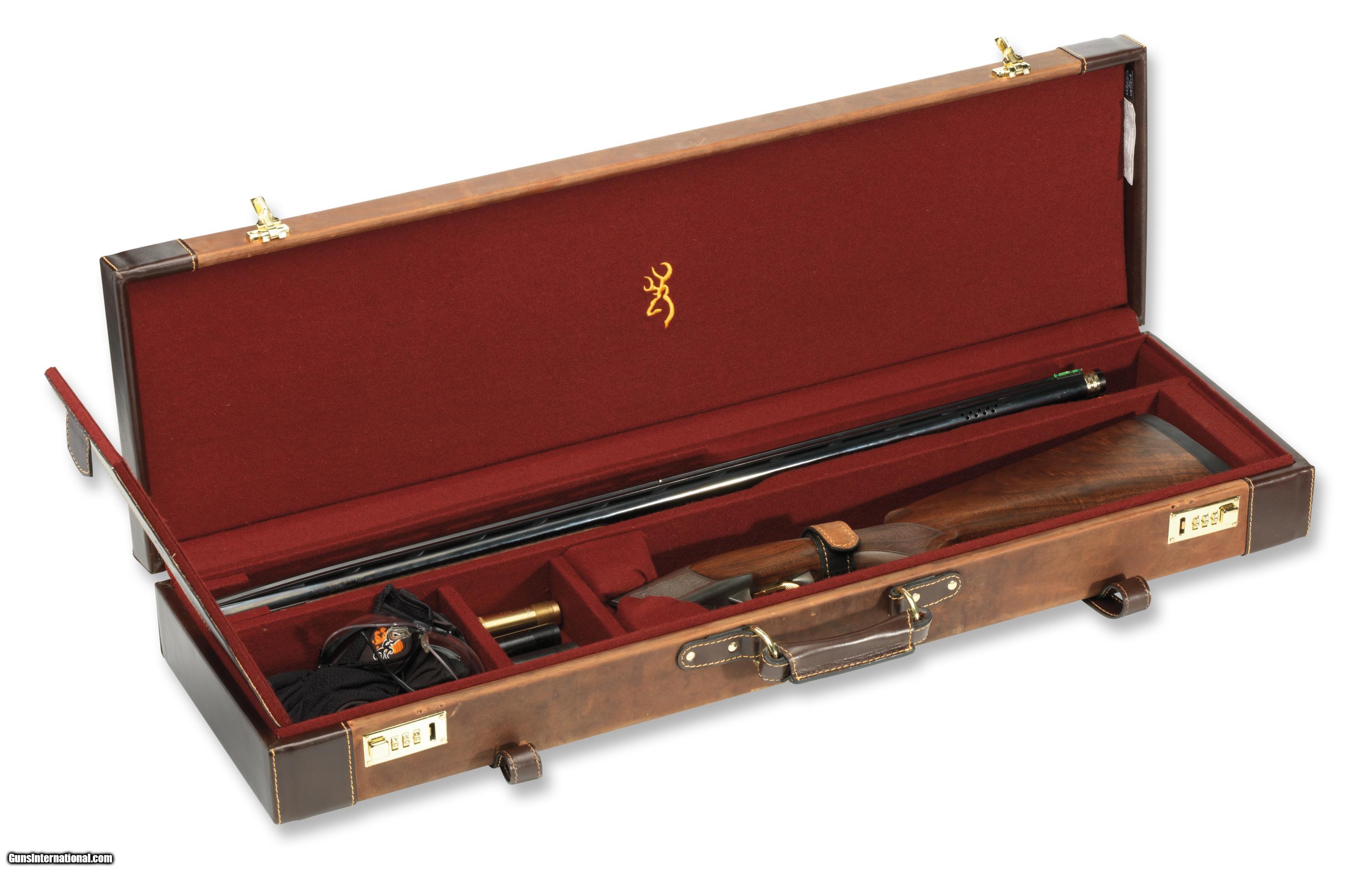 BROWNING SIGNATURE LEATHER FITTED GUN CASE BRAND NEW 