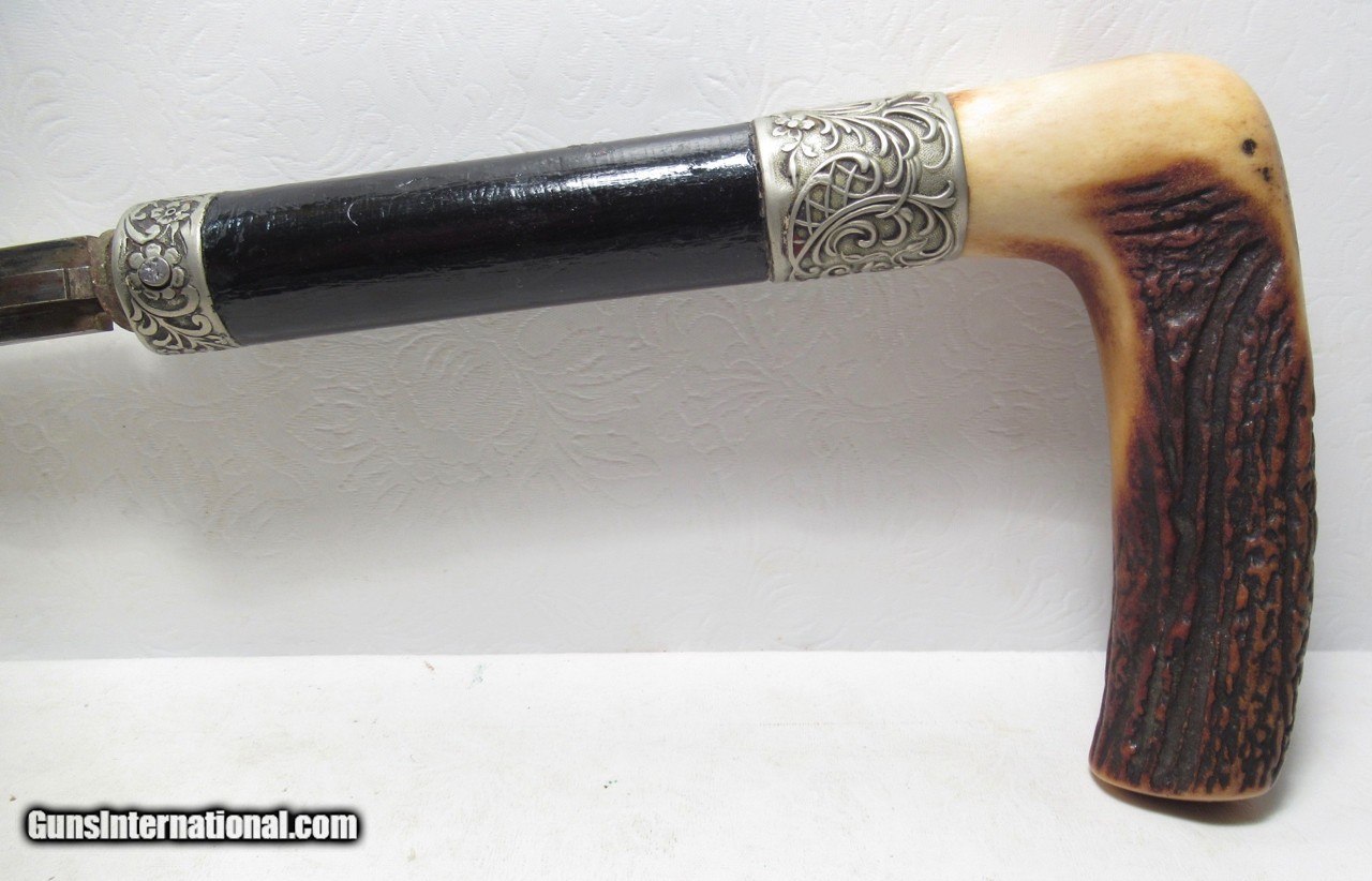 ANTIQUE SWORD CANE from COLLECTING TEXAS – STAG HANDLE