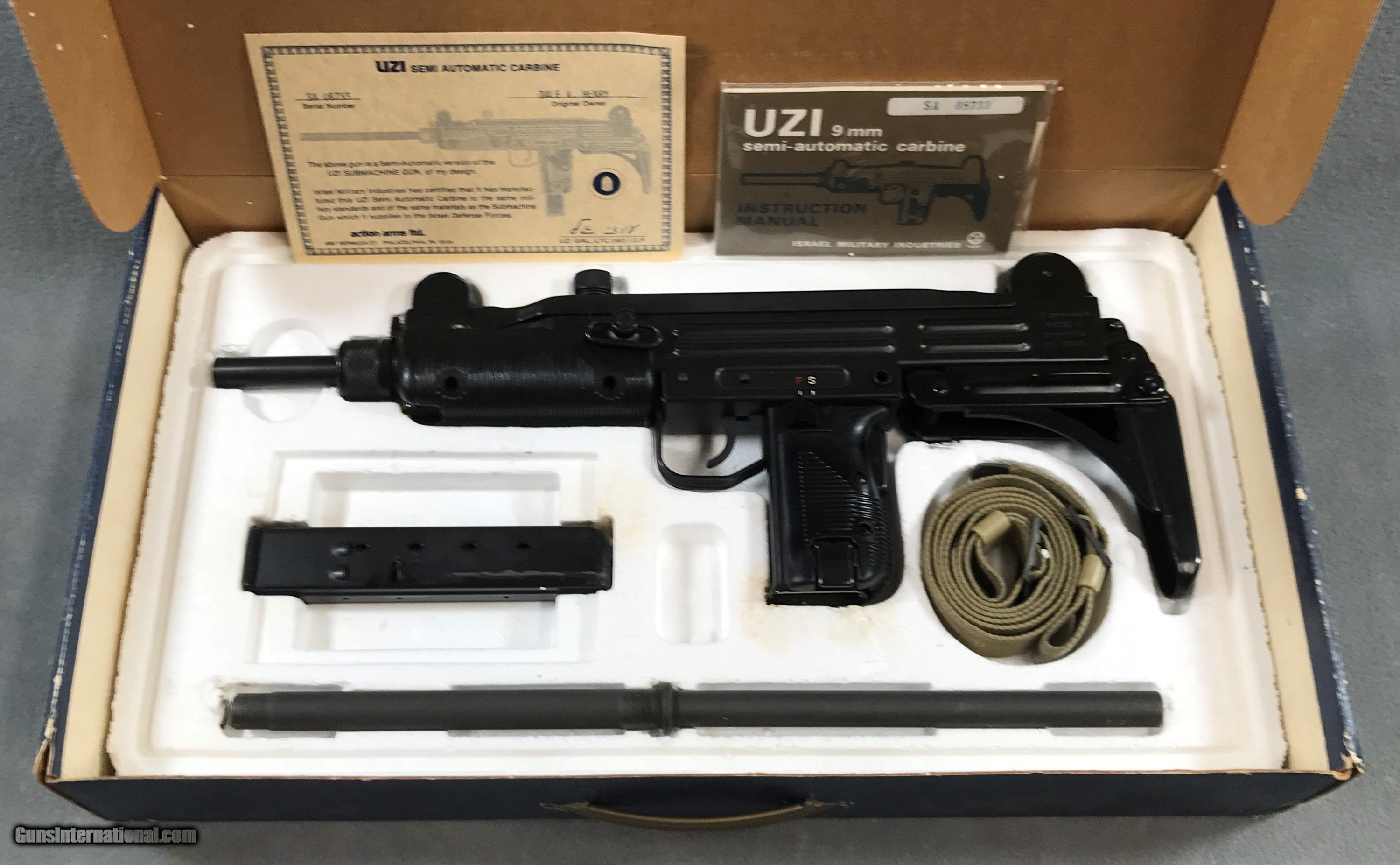 IMI / ACTION ARMS UZI CARBINE TYPE A 9MM