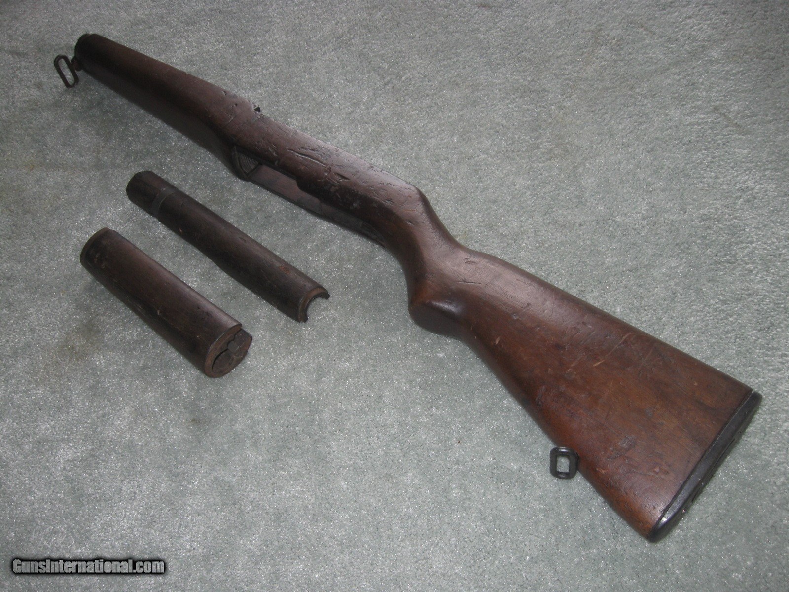 M1 Garand Stock USGI Springfield Armory RIA EB Marked Walnut Rock ...