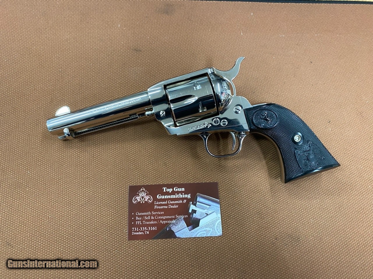 Gorgeous Nickel Colt SAA single action army 38-40, 4 3/4” Custom Shop ...