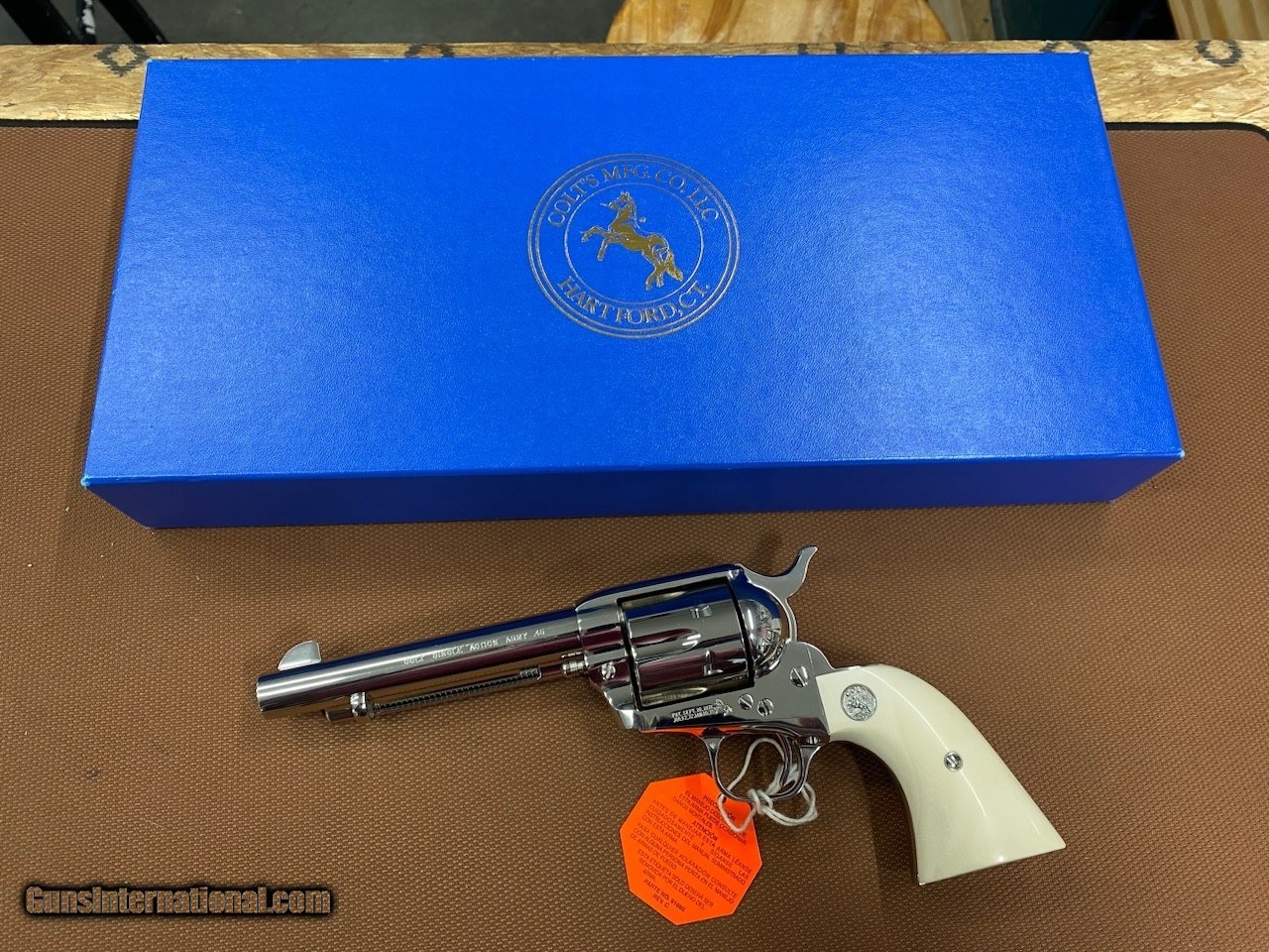 Amazing Colt SAA Single Action Army Nickel 45 Colt (2009) Genuine Ivory UNFIRED!