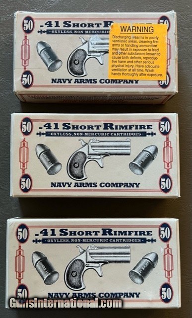 .41 short rimfire Navy Arms 50 per box, three boxes