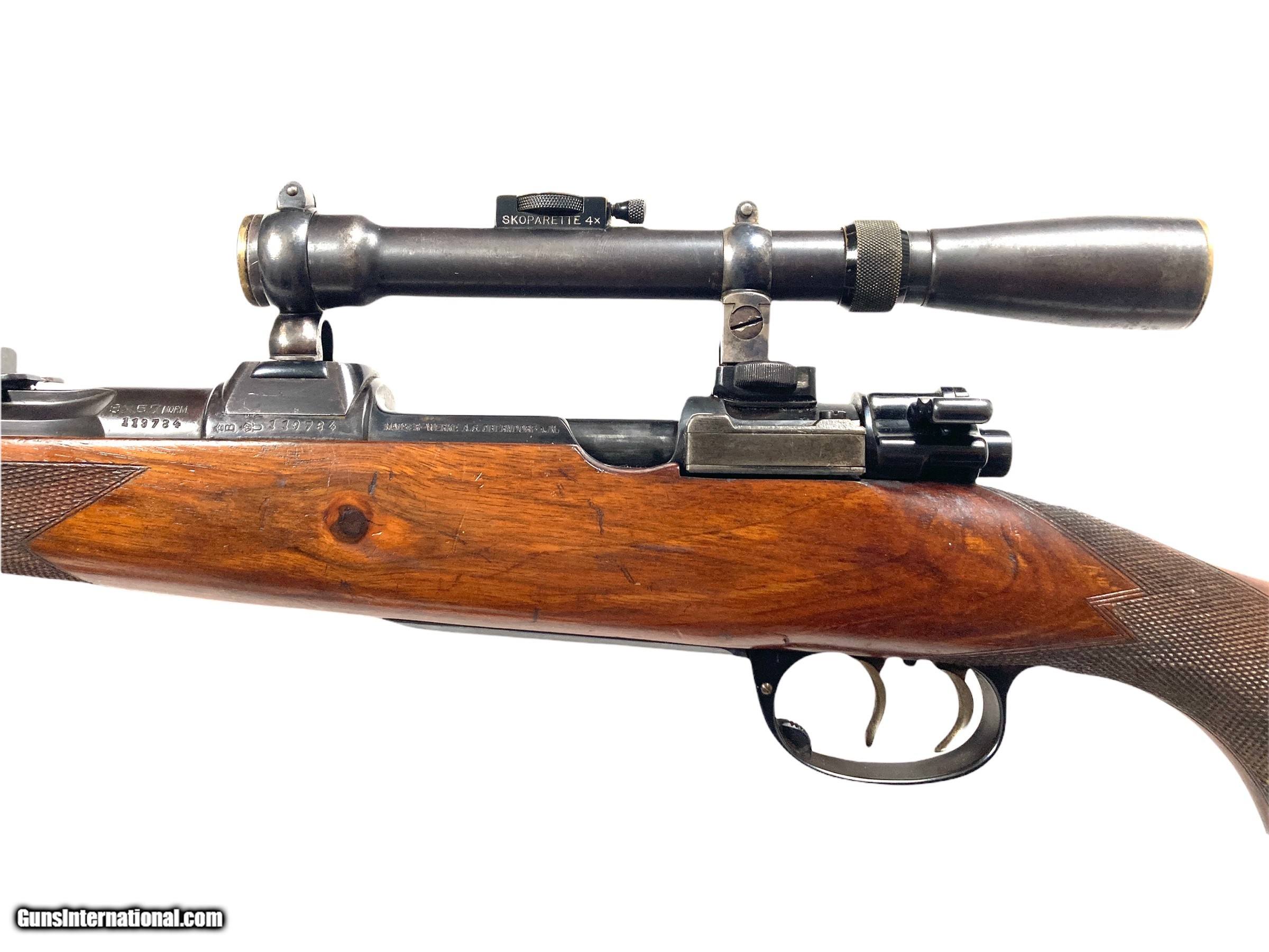 MAUSER TYPE B SPORTER FACTORY CLAW MOUNTED SKOPARETTE 4X SCOPE 8x57
