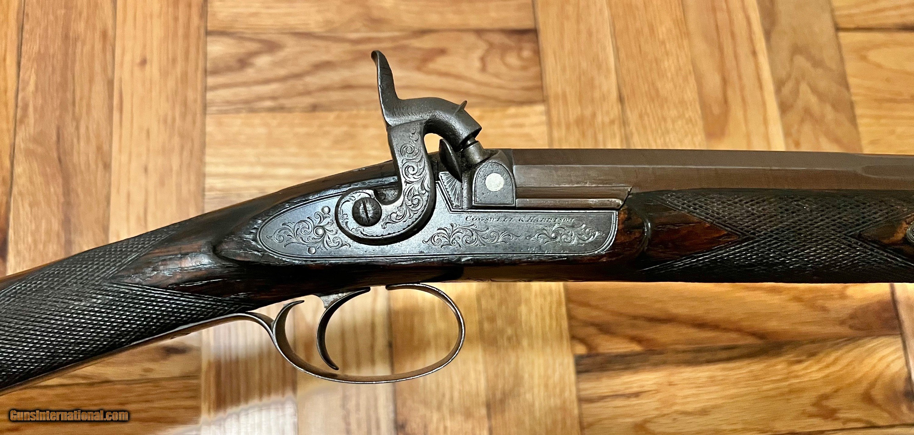 COGSWELL & HARRISON LONDON 20GA SINGLE SHOT PERCUSSION HAMMERGUN 28 ...