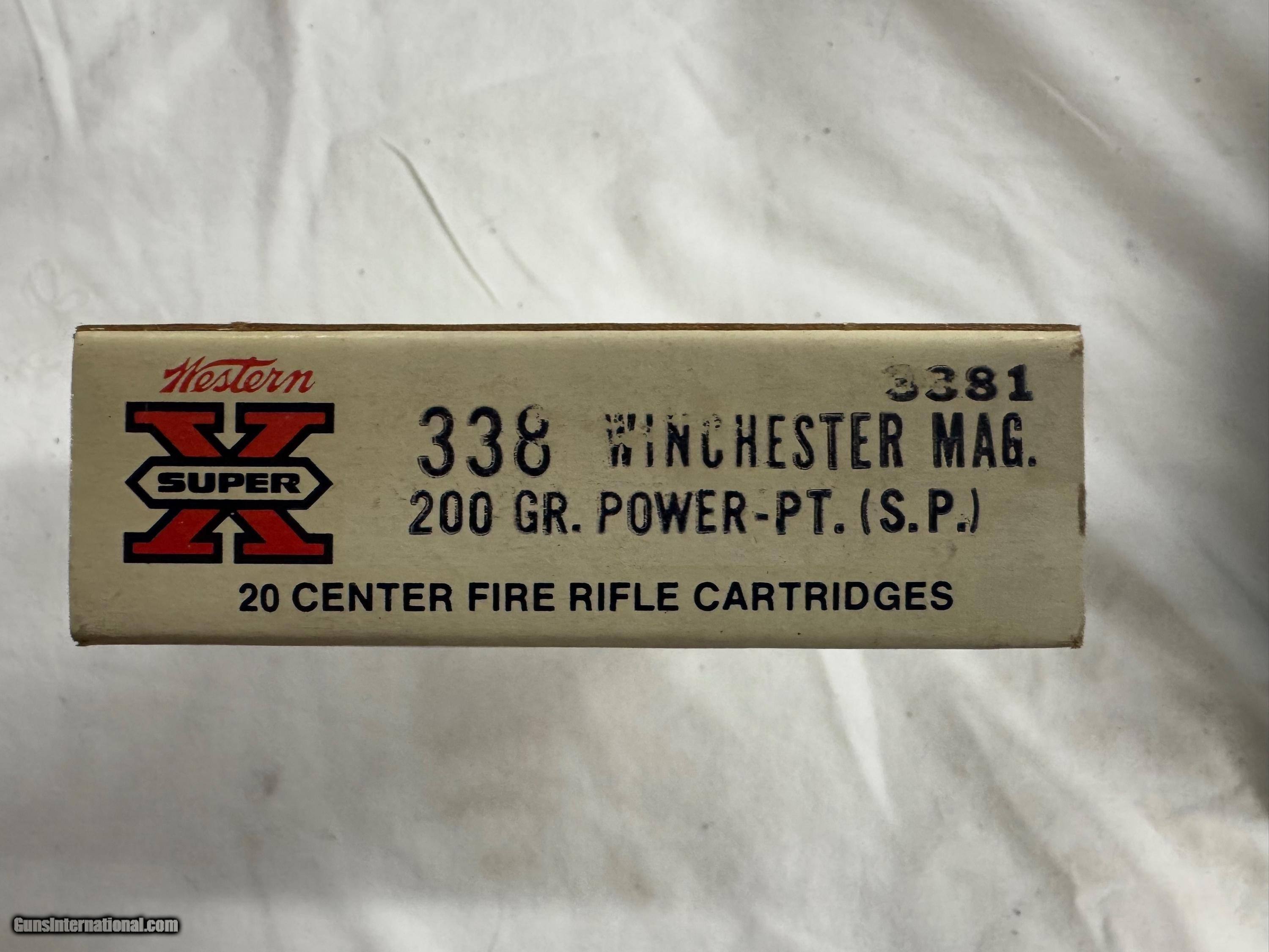 338 Winchester Mag. 200 grain power-PT. S. P Super X Vintage
