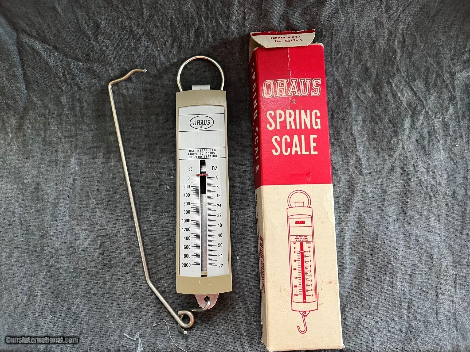 OHAUS, VINTAGE SPRING SCALE, TRIGGER PULL GAUGE MODEL 8004-TO for sale