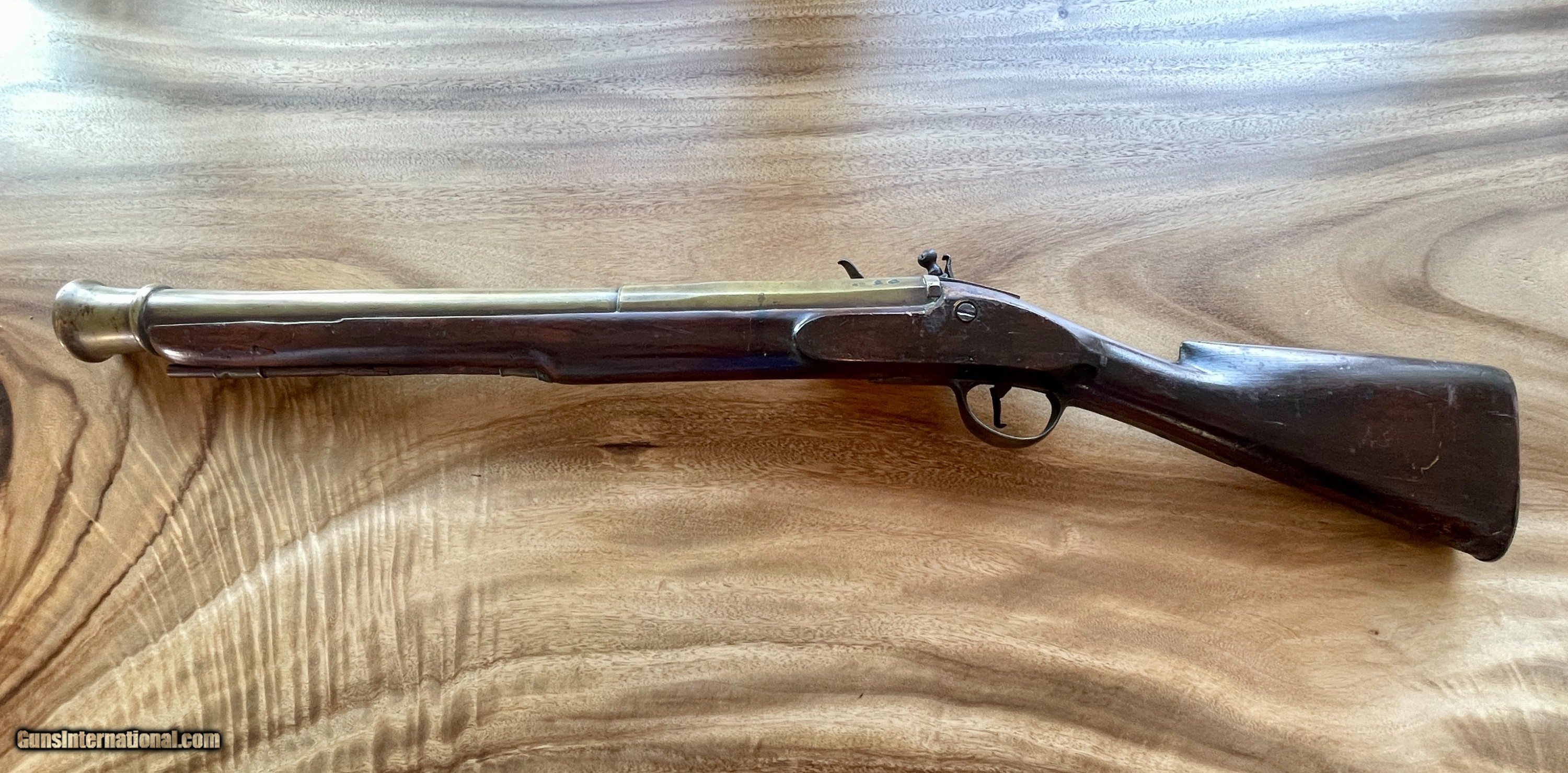 English flintlock naval blunderbuss