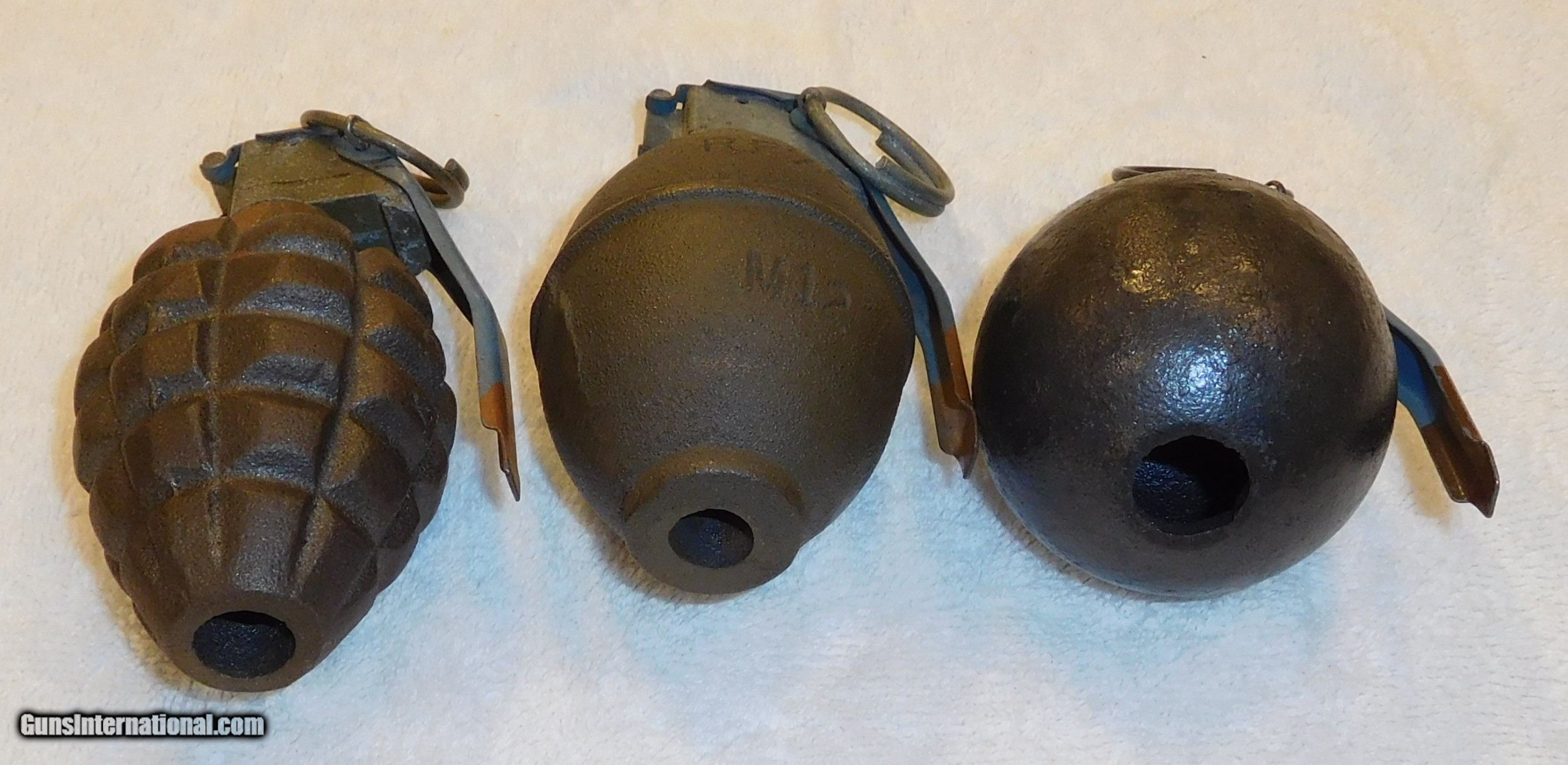 Lot of 3 different vintage Prop Grenades purchased around the mid 1980s