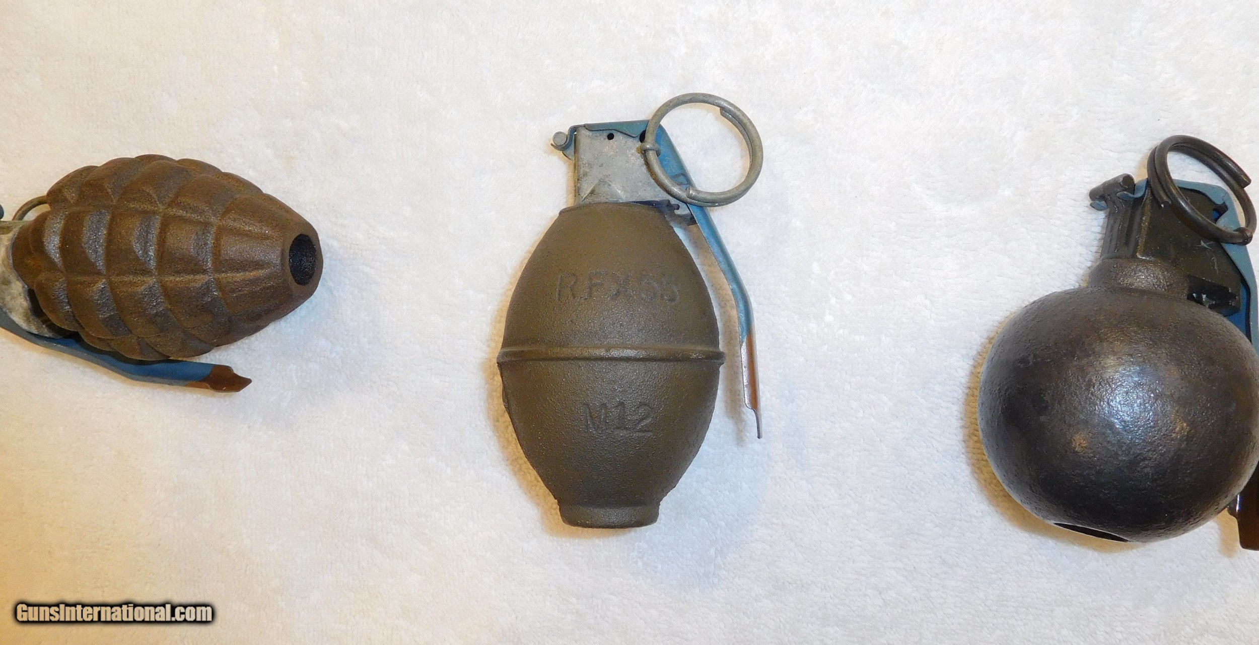 Lot of 3 different vintage Prop Grenades purchased around the mid 1980s
