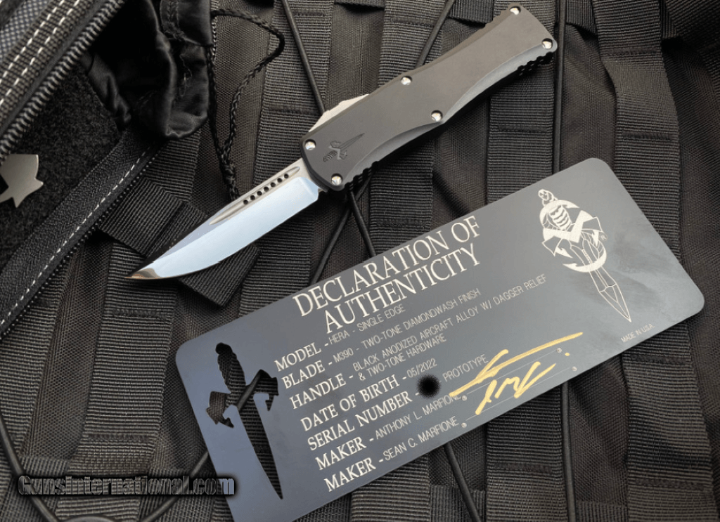 MARFIONE CUSTOM "HERA" PROTOTYPE OTF AUTOMATIC 3" DROP POINT ...