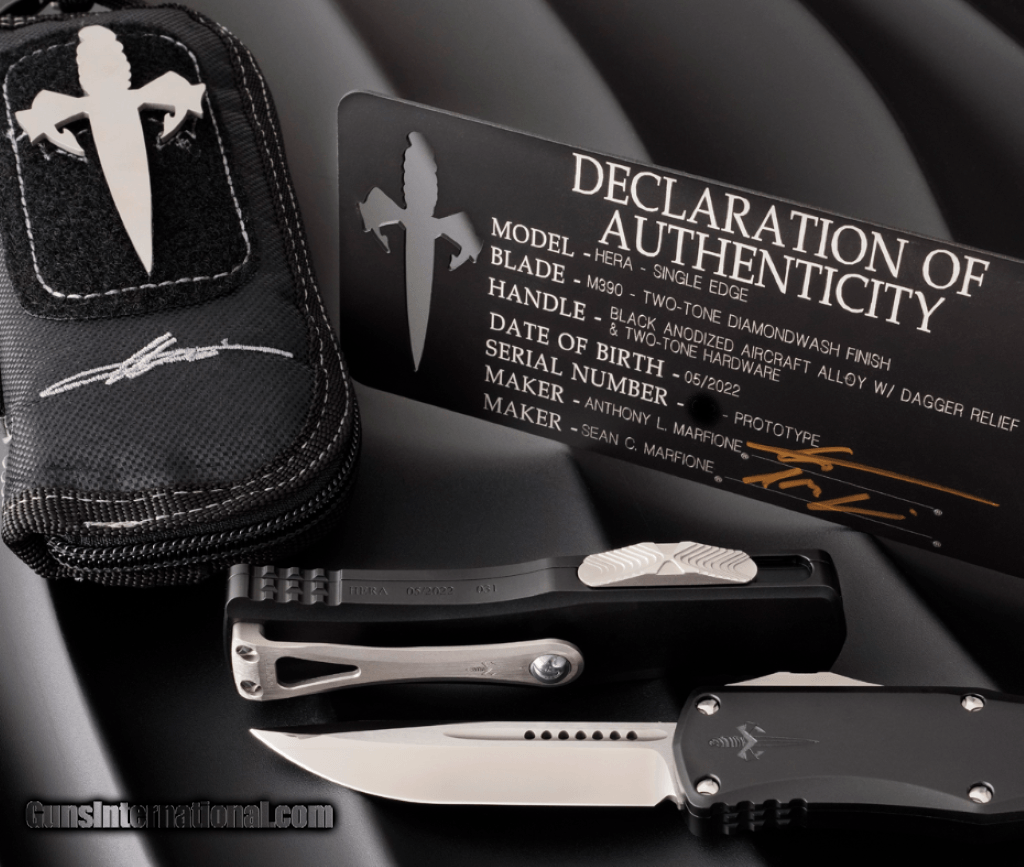 MARFIONE CUSTOM "HERA" PROTOTYPE OTF AUTOMATIC 3" DROP POINT ...