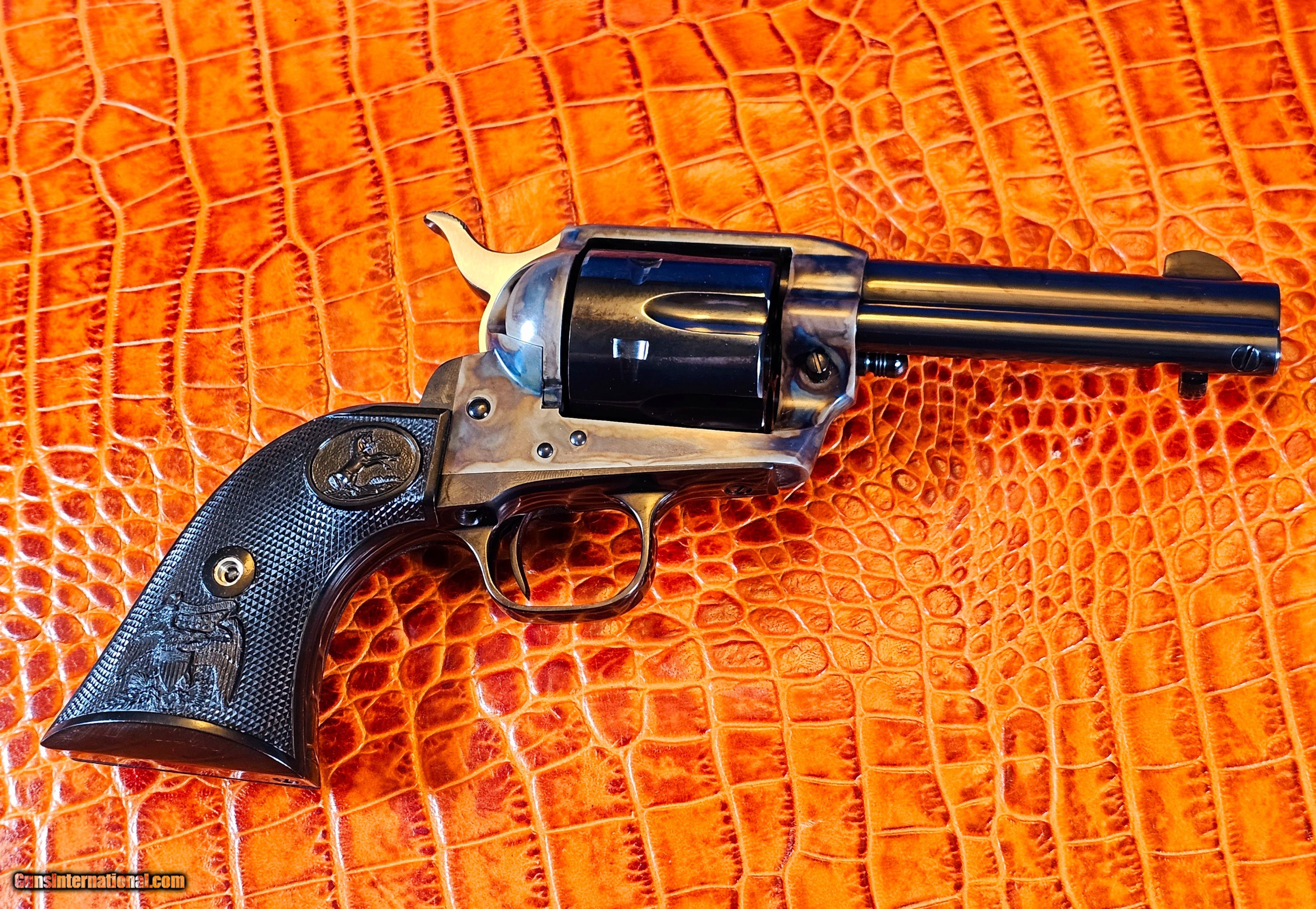 Rare! Colt Single Action Army SAA 45 Colt Blued Color Cased Frame 4 ...