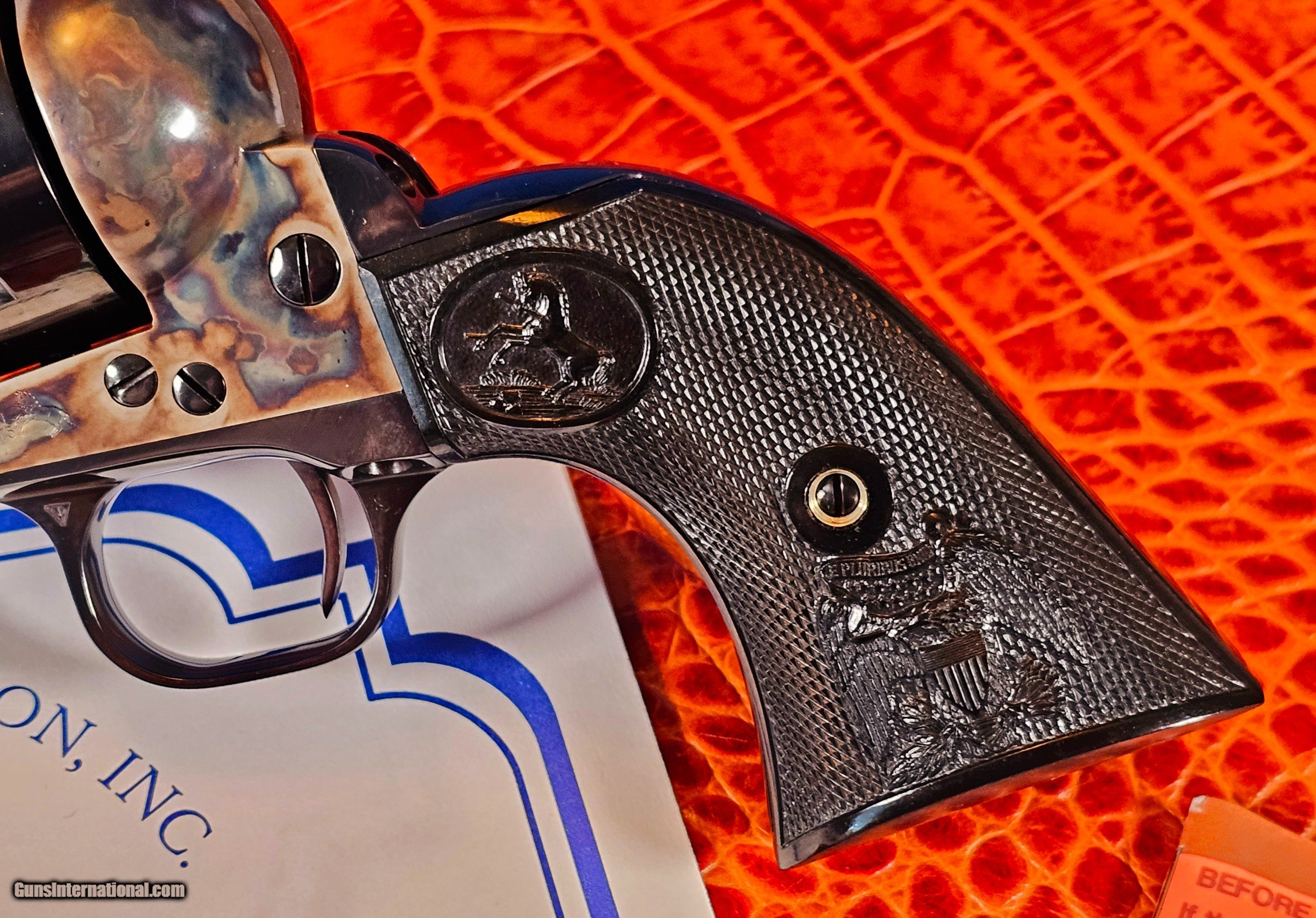 Rare! Colt Single Action Army SAA 45 Colt Blued Color Cased Frame 4 ...