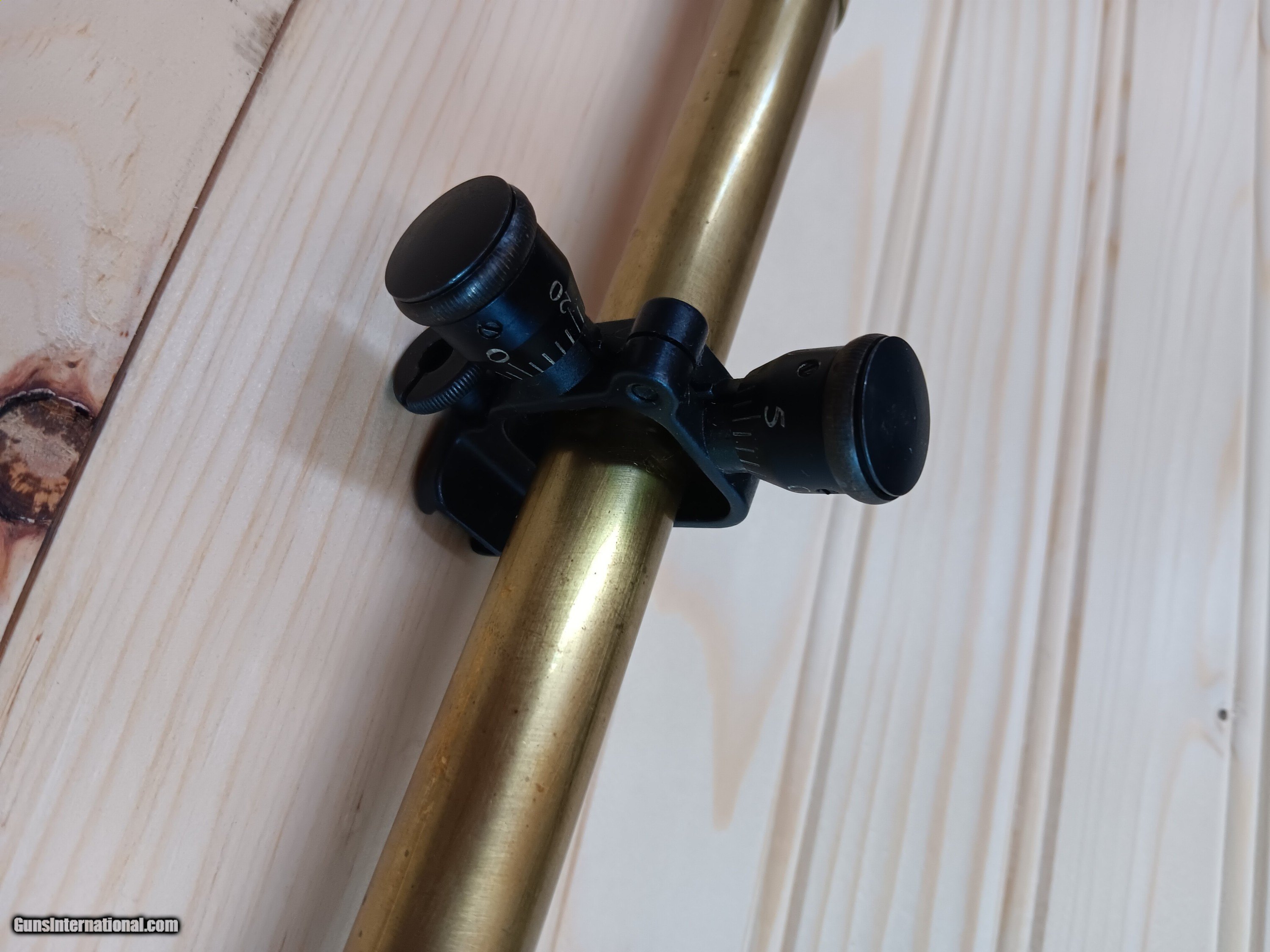 Navy Arms 4x15 Brass Scope with Malcolm Competition Mounts