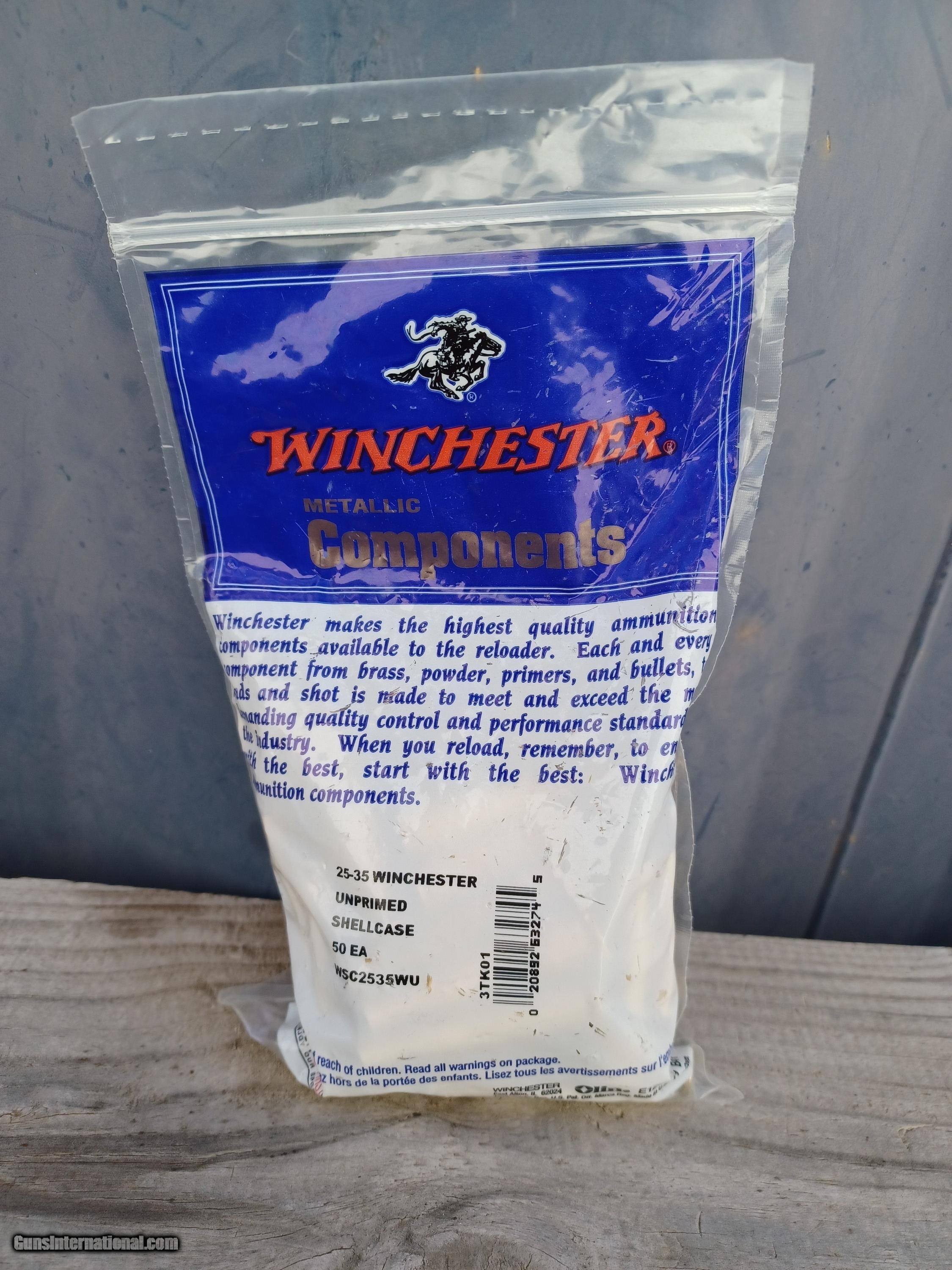 Winchester Factory Bag of (50) 25-35 Win Brass - Brand New for sale