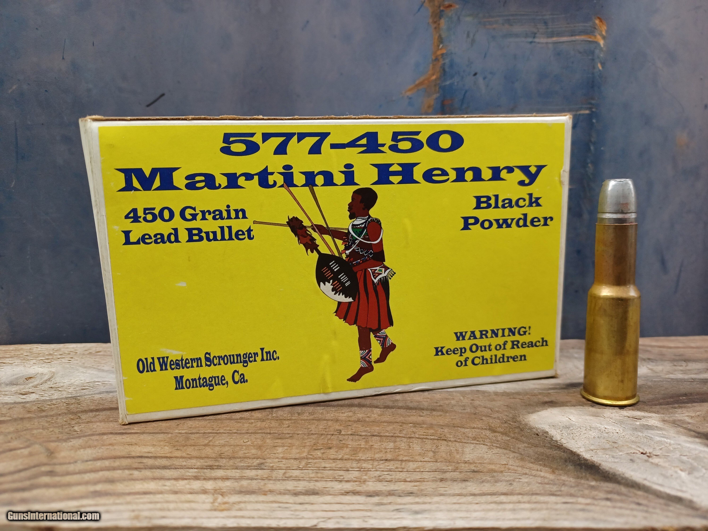(18) Rds 577-450 Martini Henry Ammo - 450 Gr Lead Black Powder Load for ...