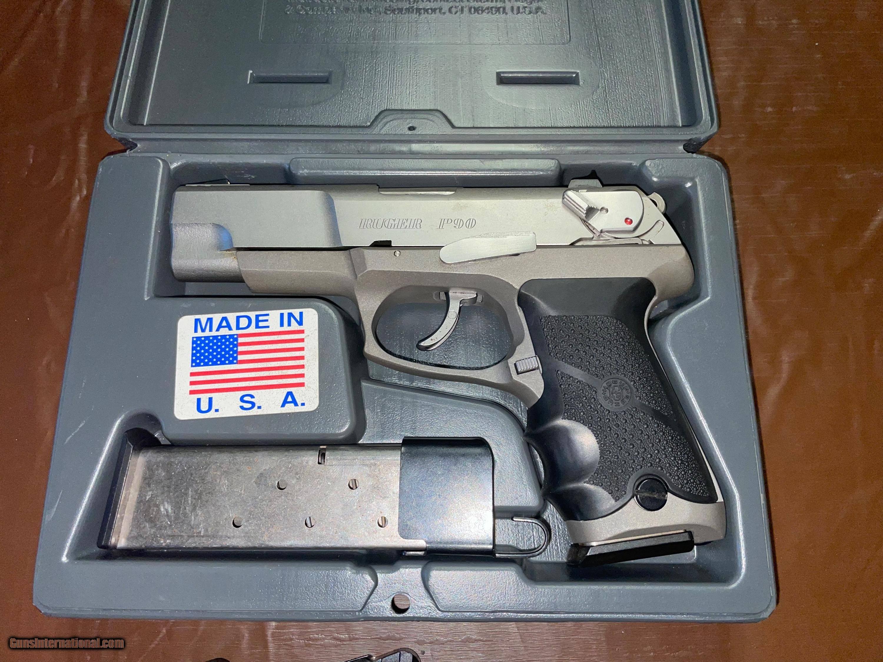 Ruger P90 45acp with box and 4 mags