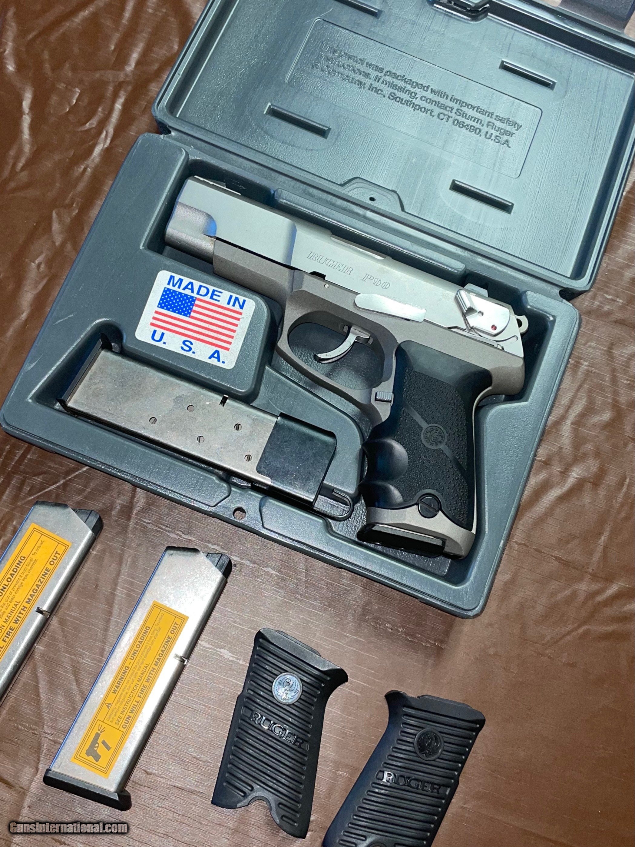 Ruger P90 45acp with box and 4 mags