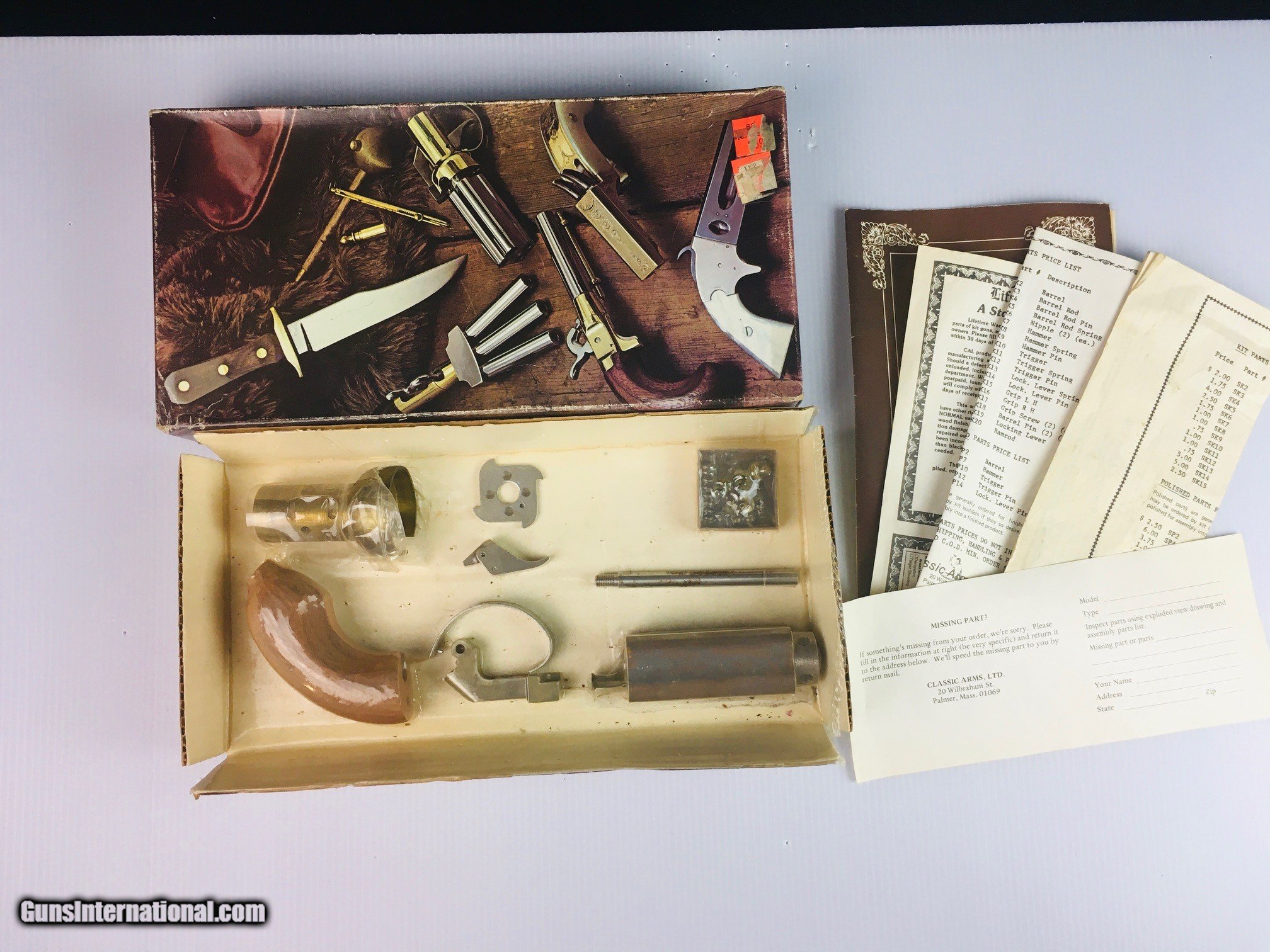 Pepperbox Pistol Kit by Classic Arms Unopened Black Powder Vintage in Box