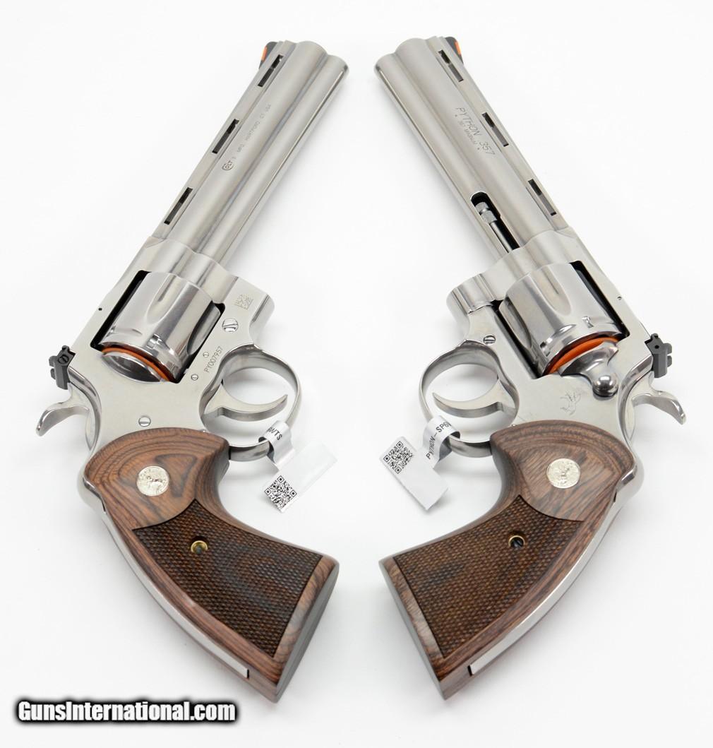 Colt 2020 Python. Consecutive Pair. 6 Inch Stainless Steel. Model ...