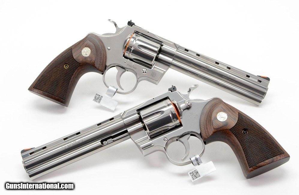 Colt Python New Production. Consecutive Pair. 6 Inch Stainless Steel ...