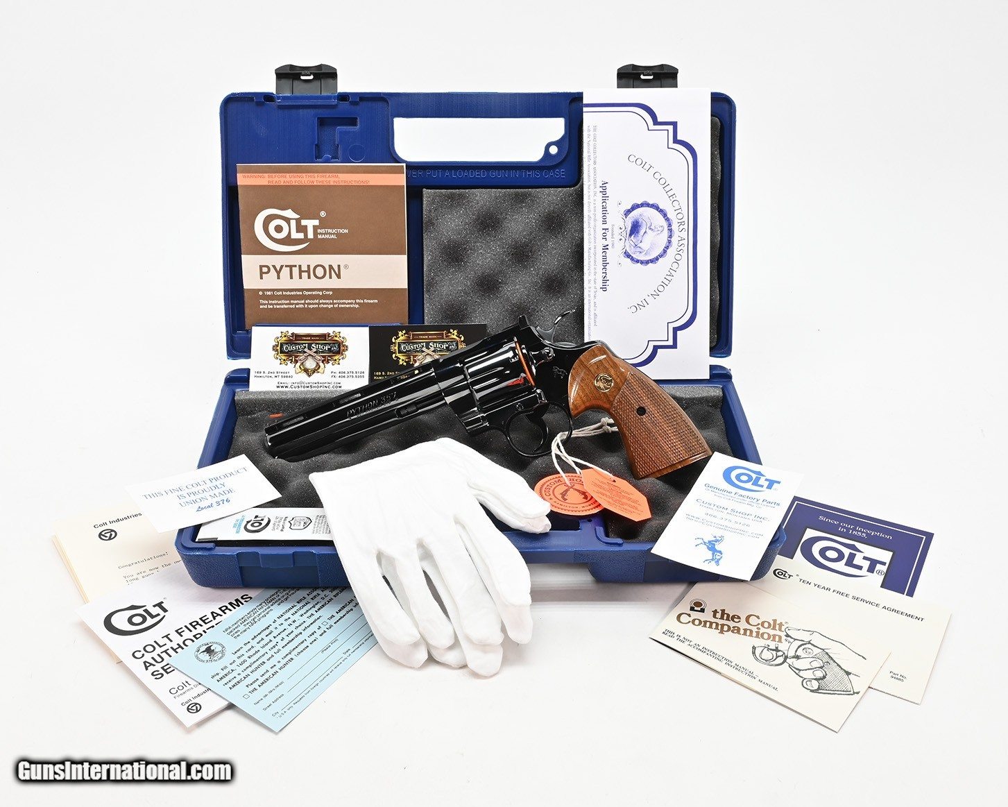 Colt Python .357 Mag. 6 Inch Blue. Like New Condition. DOM 1986