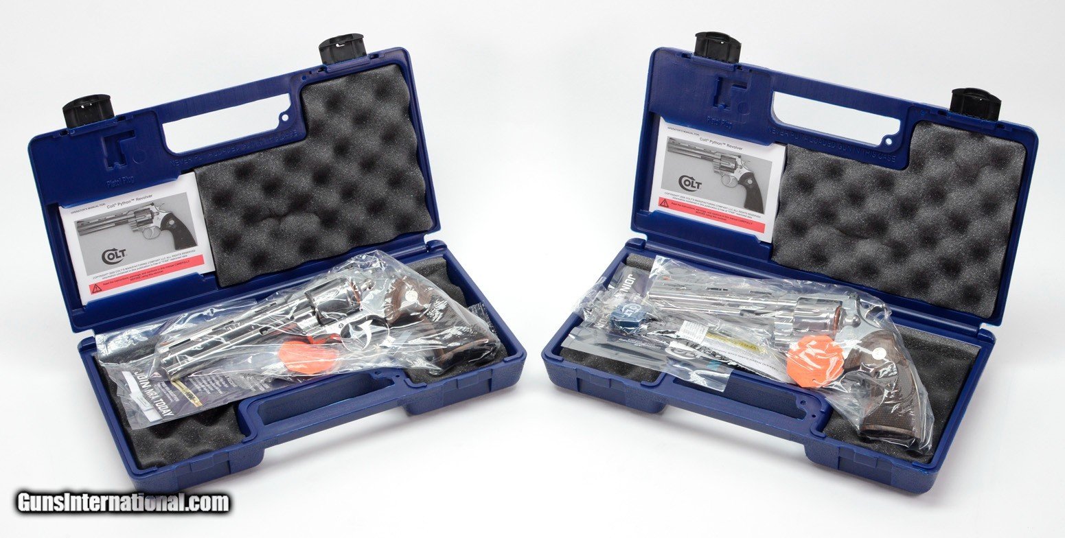 Colt Python New Production. Consecutive Pair. 6 Inch Stainless Steel ...