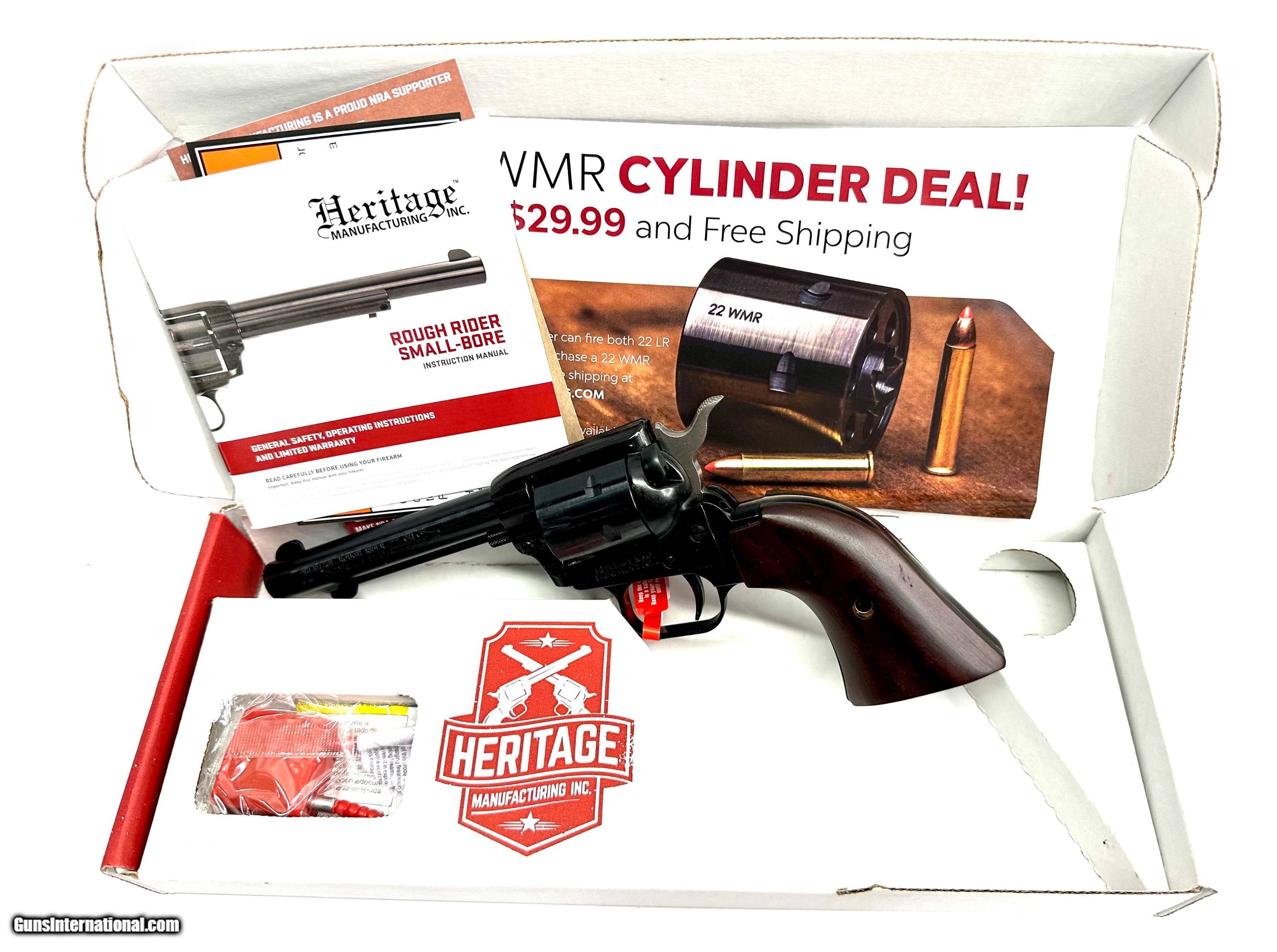 Heritage .22LR rough rider revolver 4-3/4" Barrel Wood handles