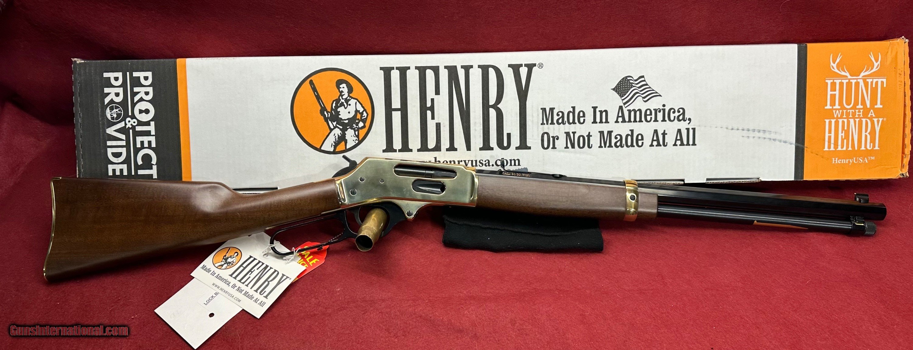 Henry 30-30 Brass Lever action Octagon barrel NIB **No Credit Card Fees**